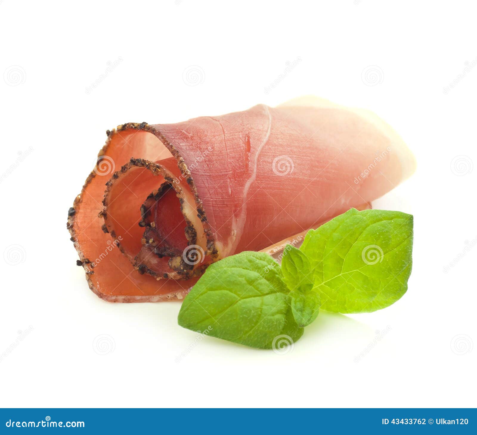 Rolled slices of ham stock photo. Image of cuisine, feast - 43433762