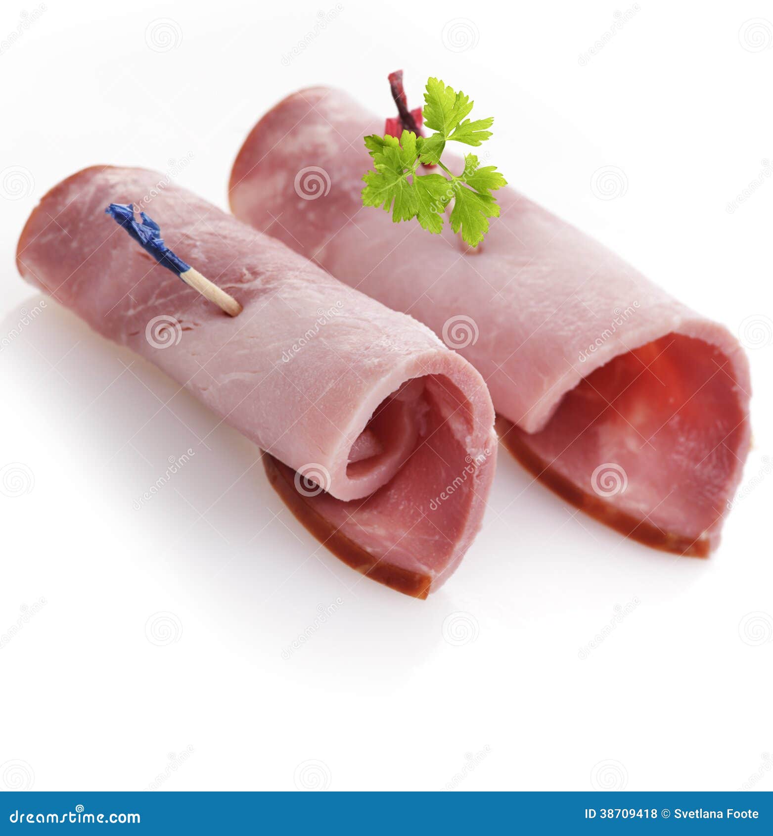 Rolled Slices of Pork stock photo. Image of roll, sliced - 38709418