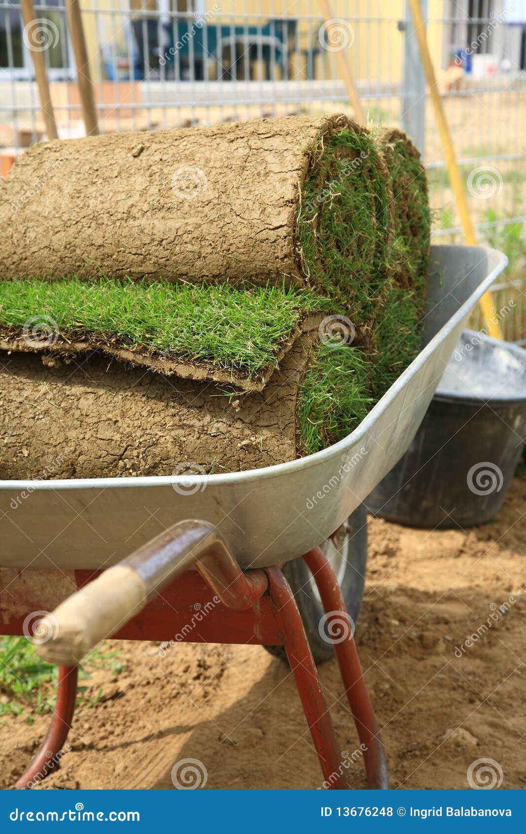 Rolled sod stock photo. Image of grass, material, grow - 13676248