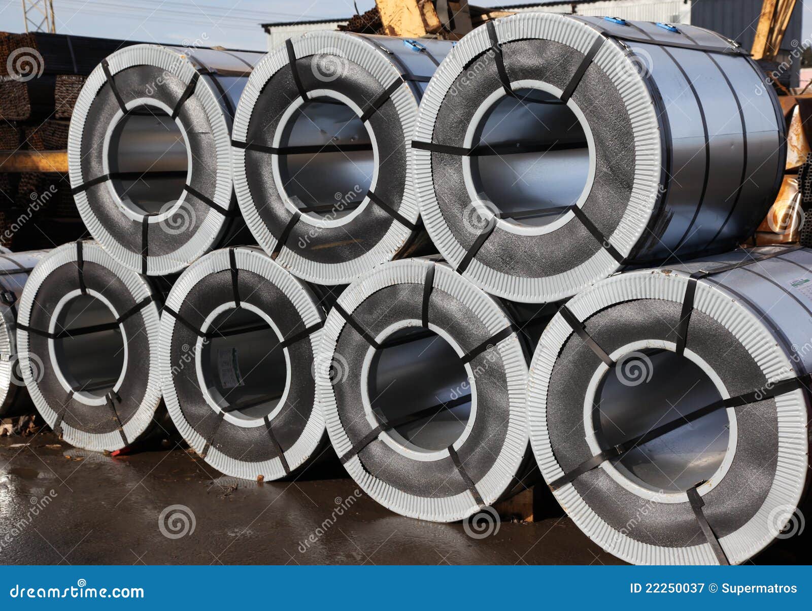 Rolled steel stock image. Image of metal, rolled, processing - 22250037
