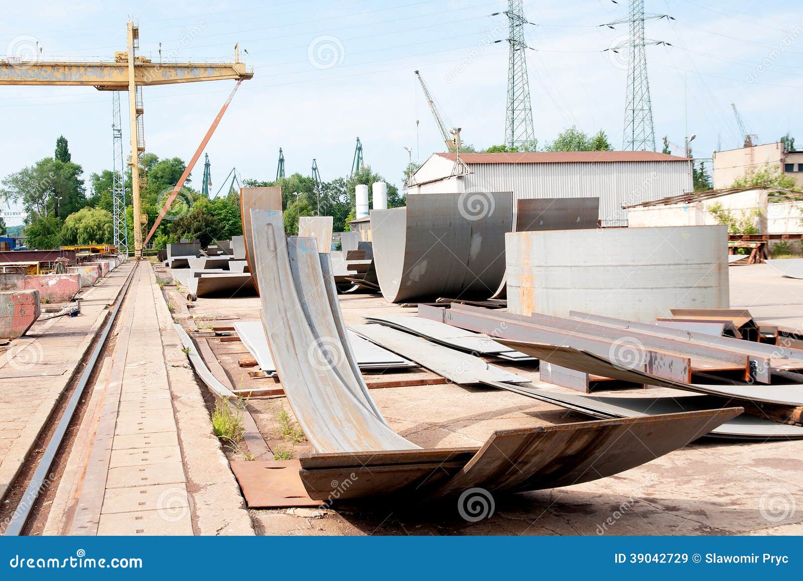 Rolled steel stock image. Image of ballast, rolled, storage - 39042729