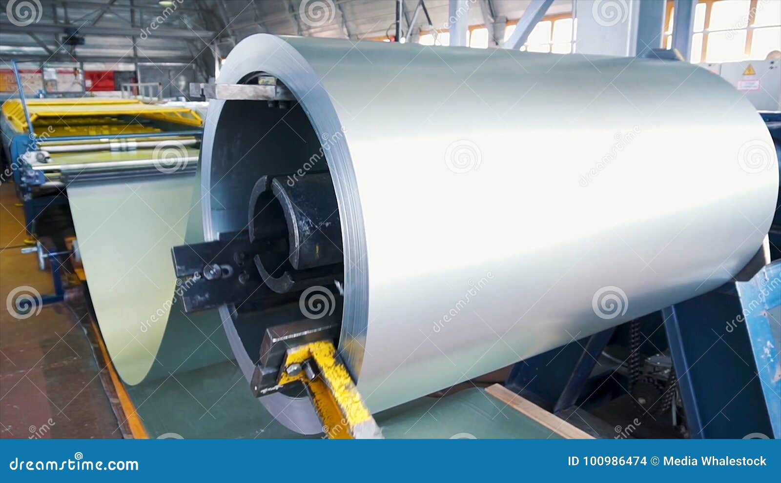 Rolled Steel. Stack of Rolls, Cold Rolled Steel Coils in Action ...