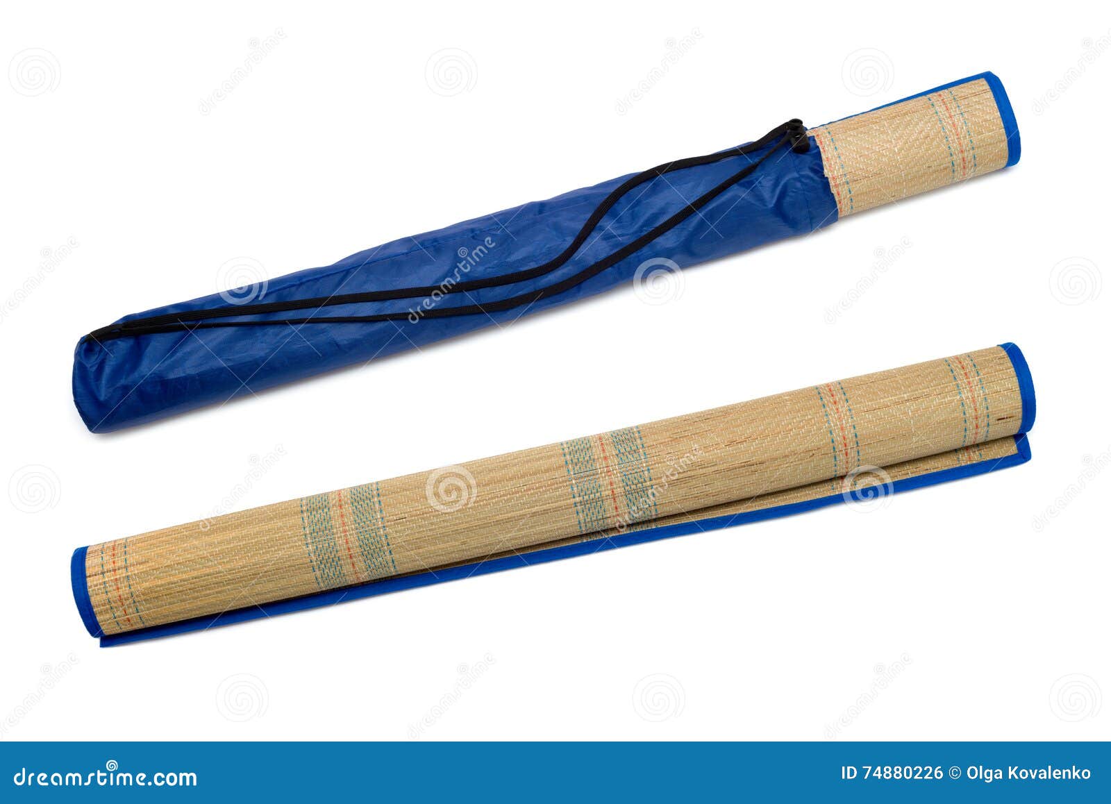 Rolled straw mat stock photo. Image of east, mesh, decor - 74880226