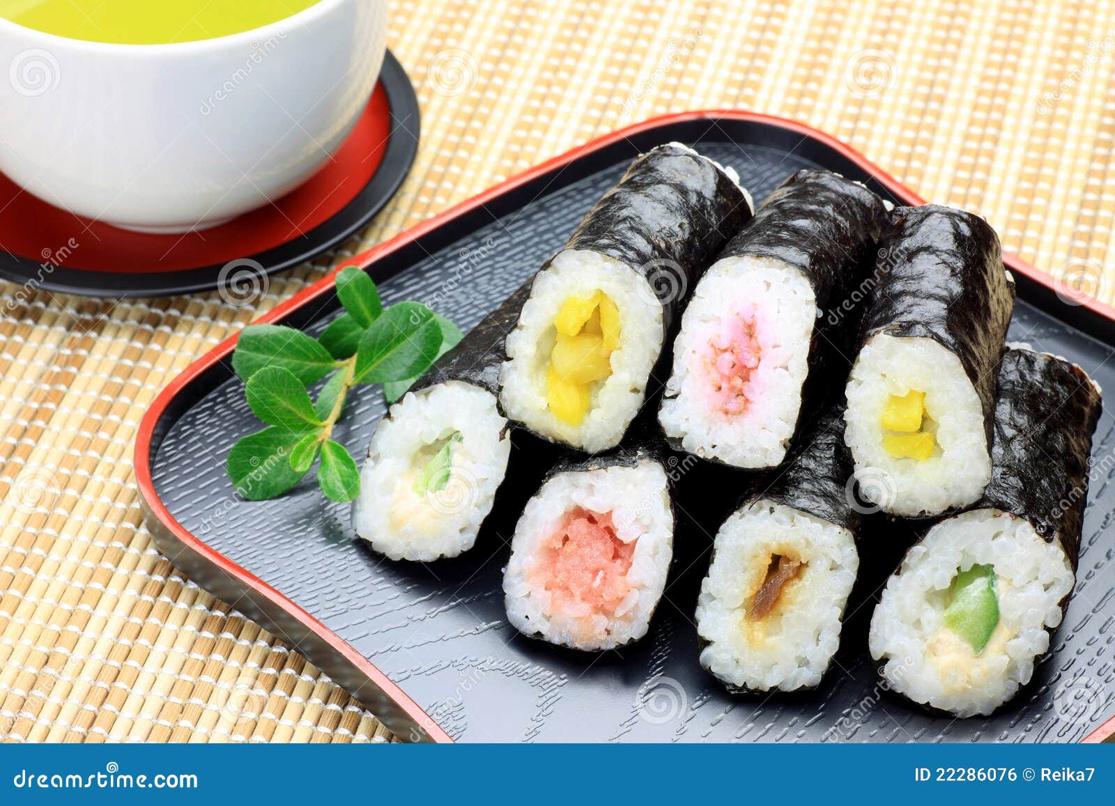 Rolled sushi stock photo. Image of rice, dried, seaweed - 22286076