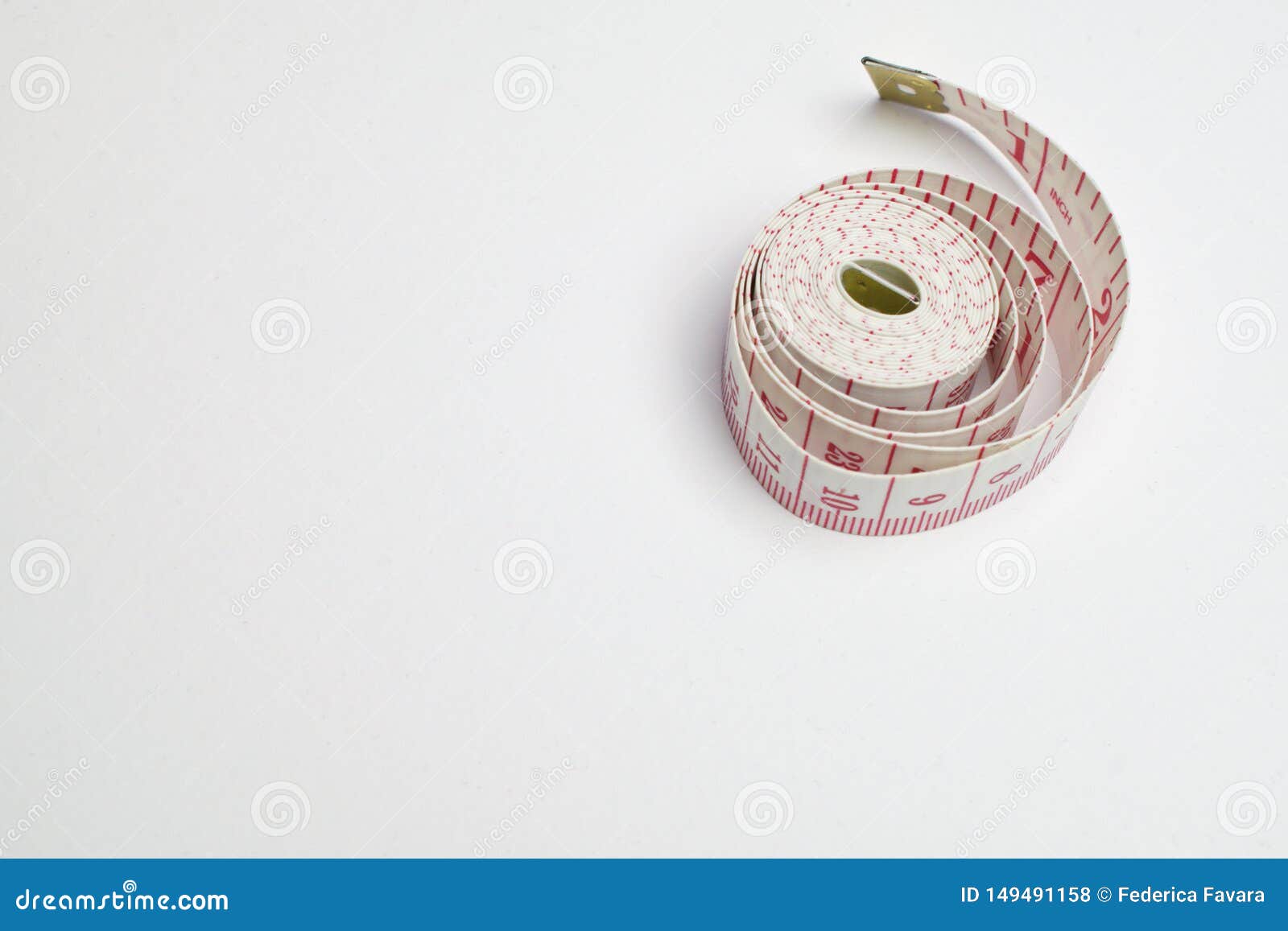 Rolled Tape Measure stock photo. Image of ideal, curved - 149491158