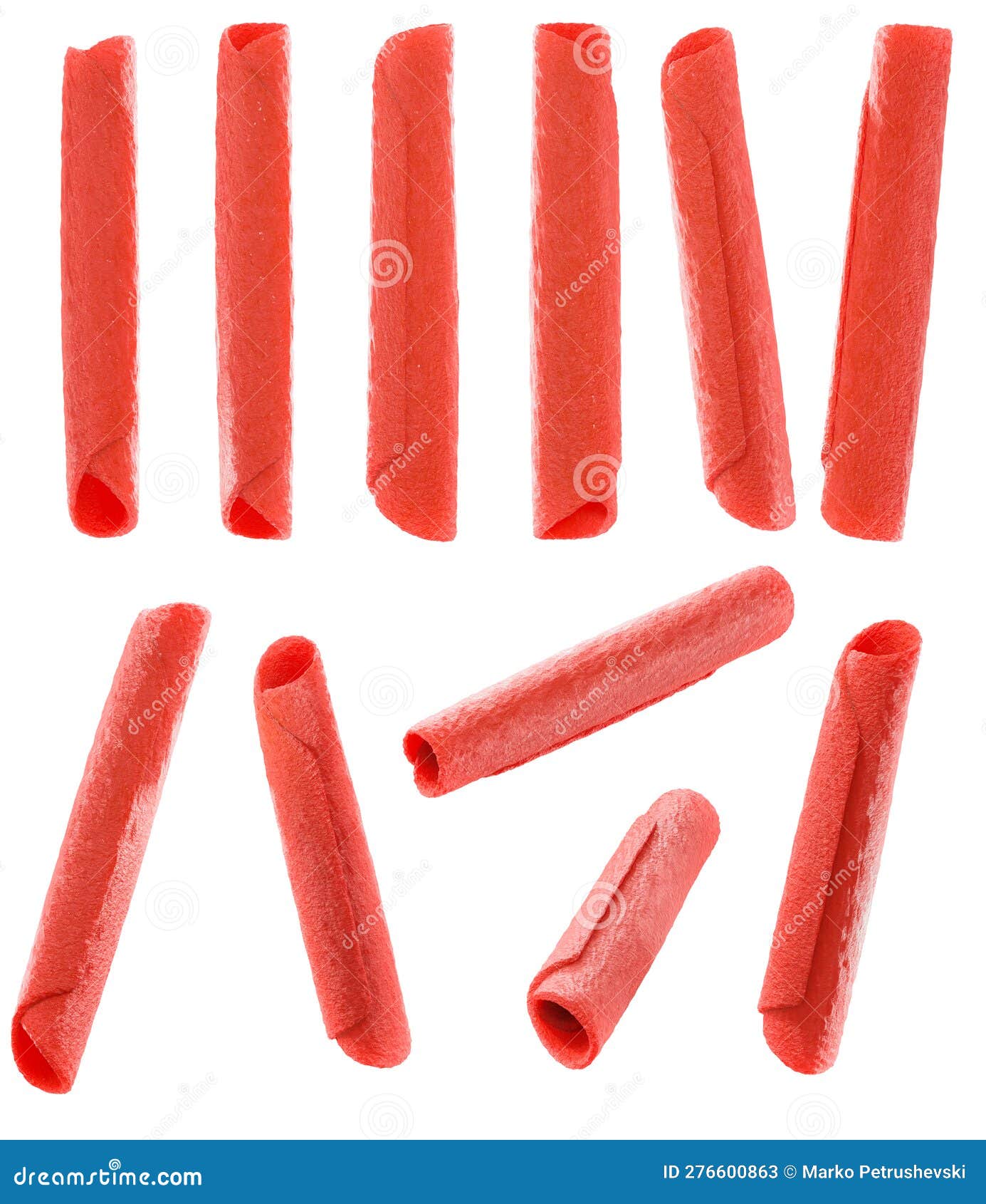 Rolled Tortilla Chips from Different Angles Isolated on White ...