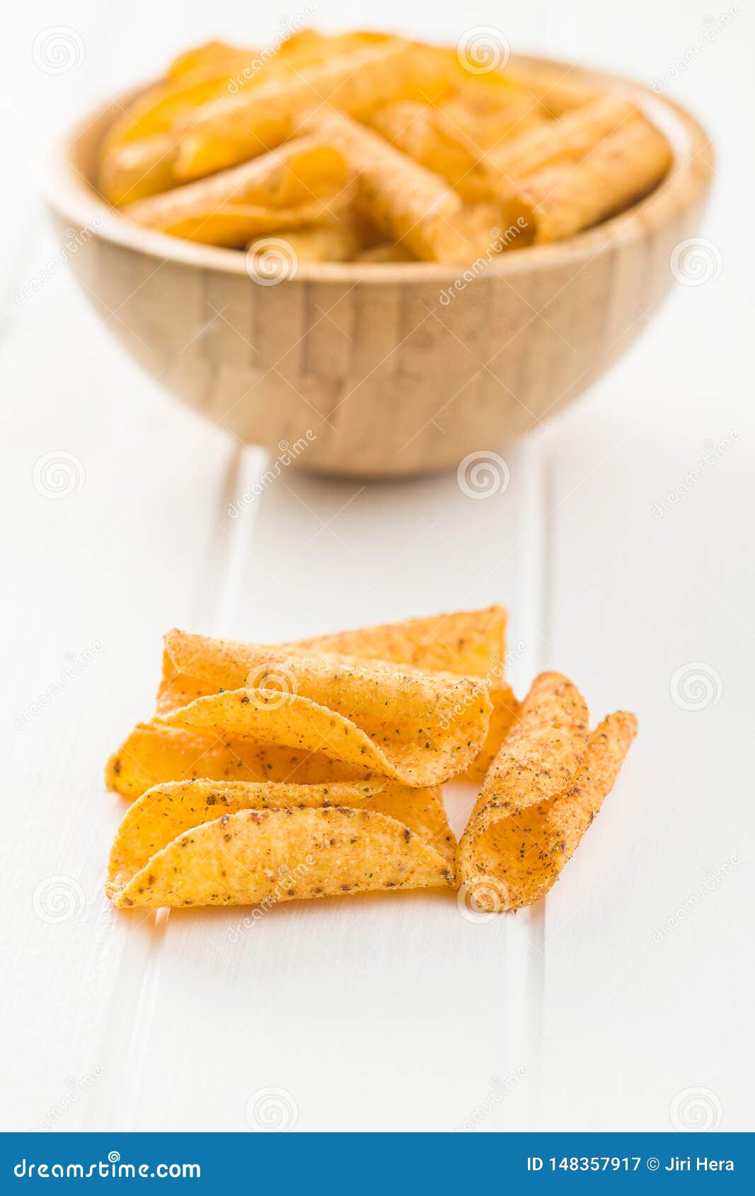 Rolled tortilla chips stock image. Image of crunchy - 148357917