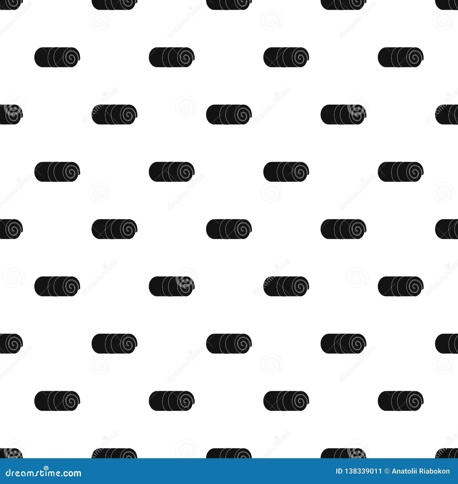 Rolled Towel Pattern Seamless Vector Stock Vector - Illustration of ...
