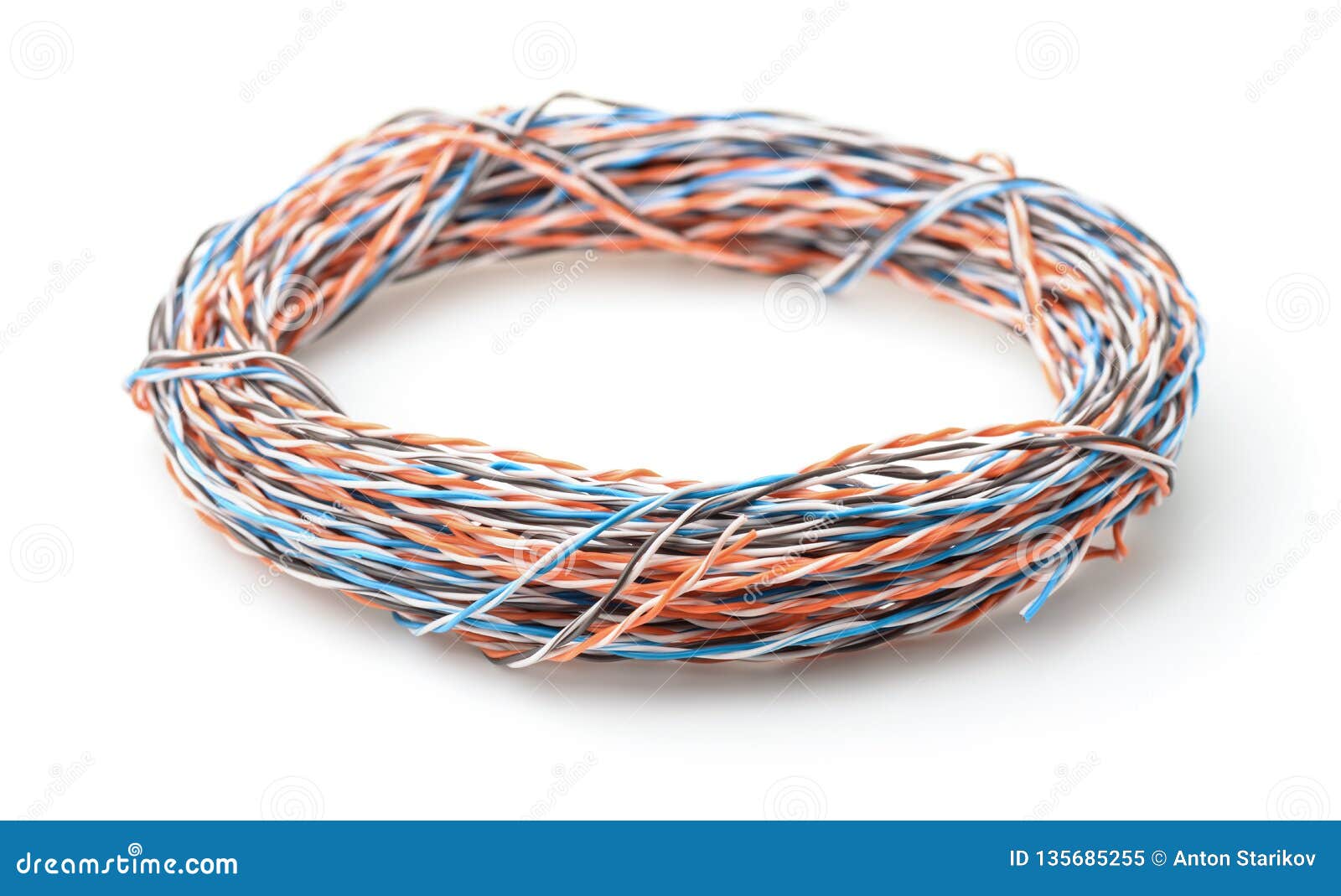 Rolled twisted pair cable stock image. Image of energy - 135685255