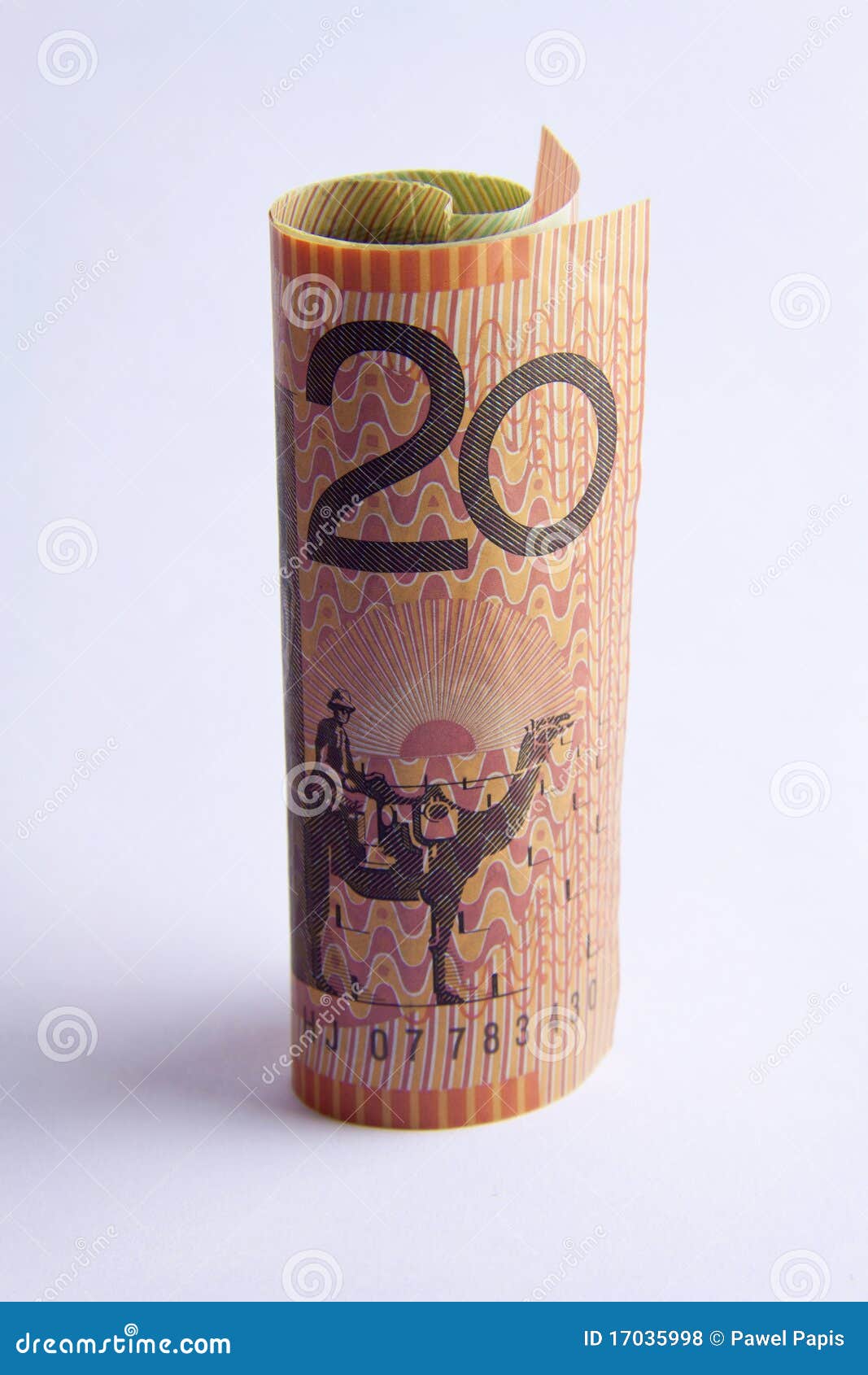 Rolled Up Australian 20 Dollar Note Stock Photo - Image of finance ...