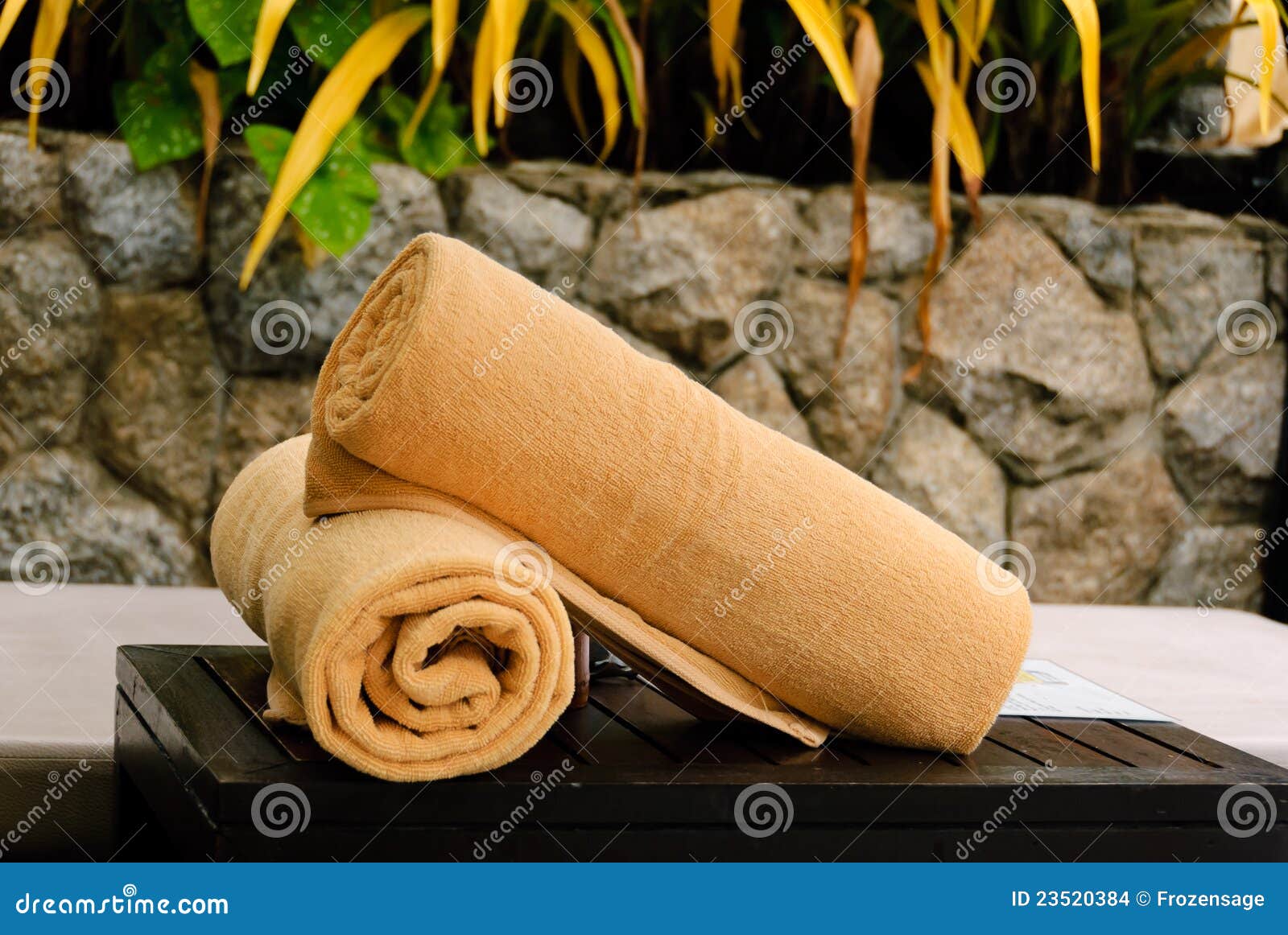 Rolled up bath towels stock photo. Image of linen, aromatic - 23520384