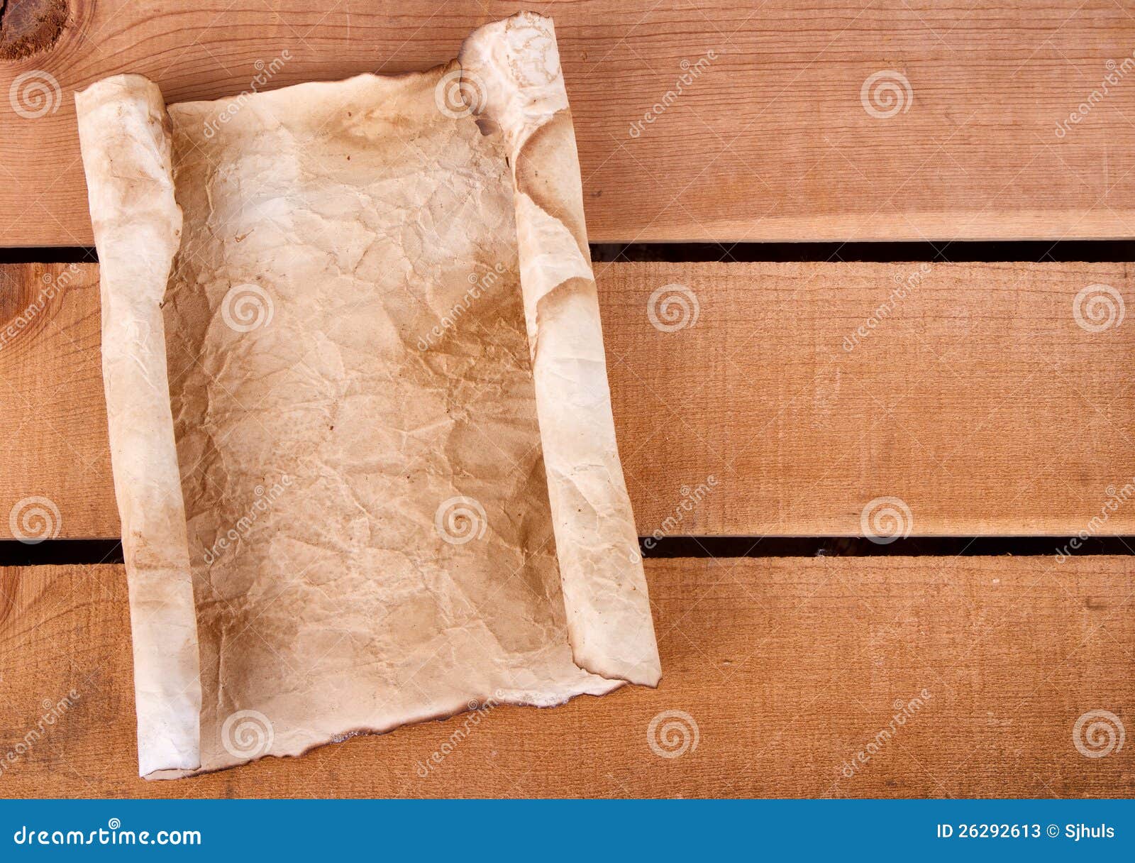 Rolled up blank paper stock image. Image of communication - 26292613