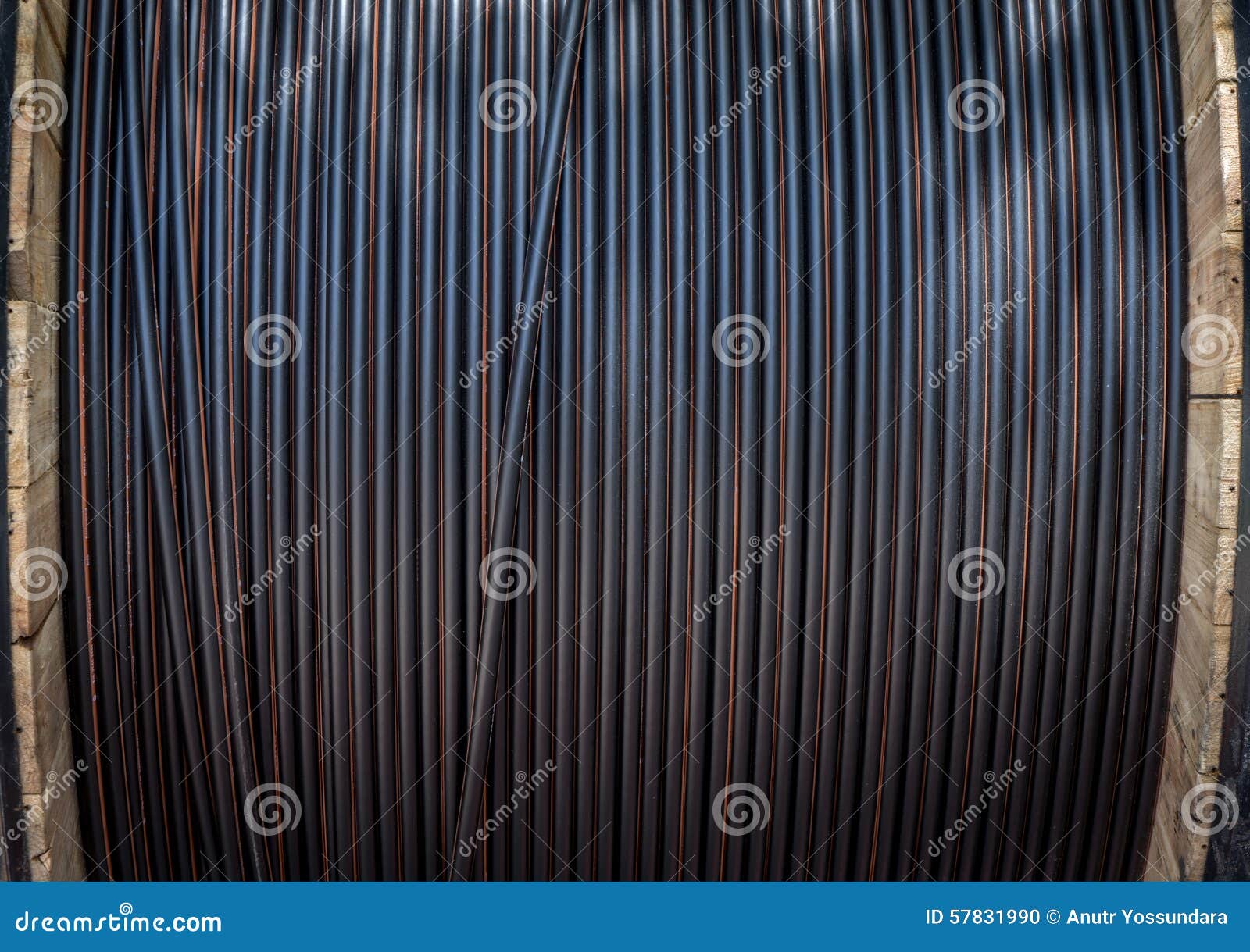 Rolled up Cables stock photo. Image of support, telecoms - 57831990