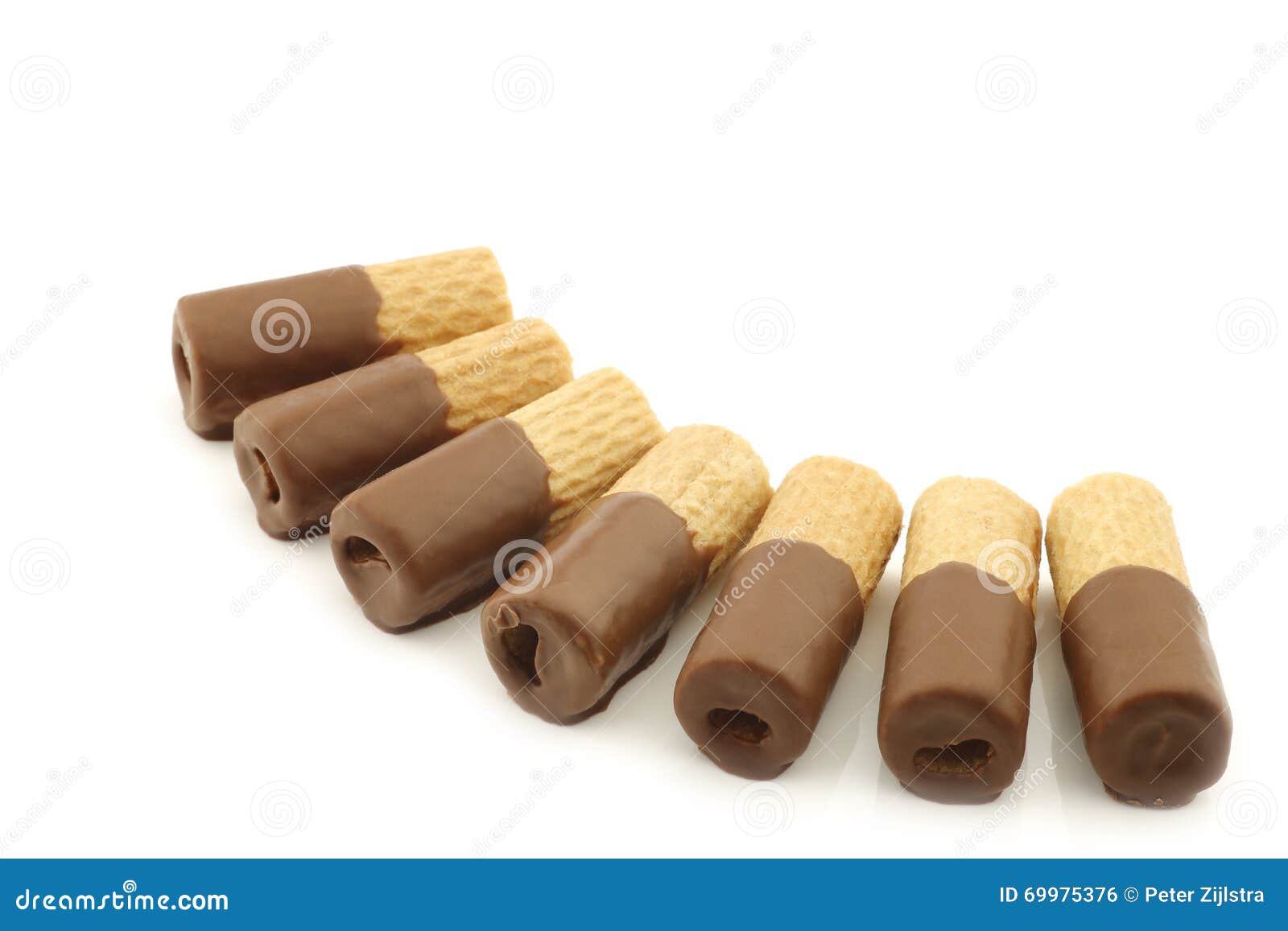 Rolled Up Crispy Chocolate Wafers Royalty-Free Stock Photography ...
