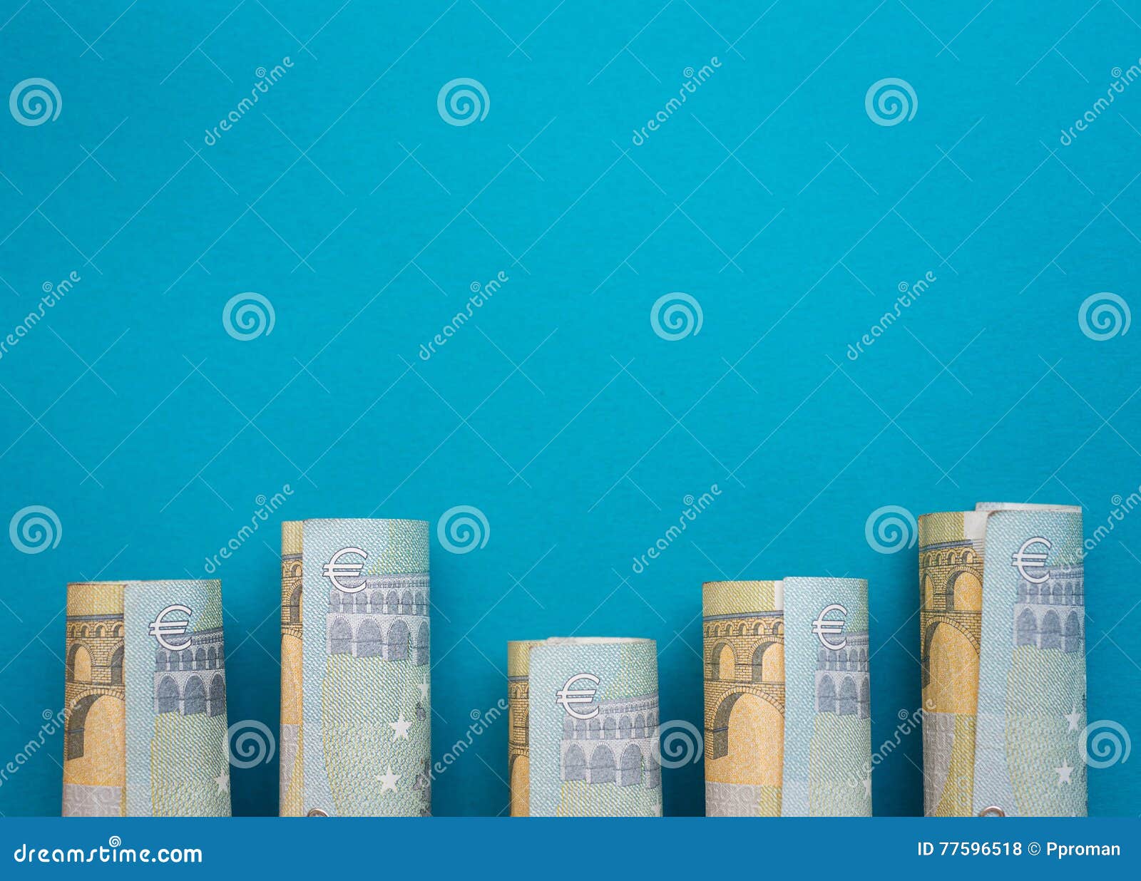 Rolled up Euro stock photo. Image of currency, concept - 77596518