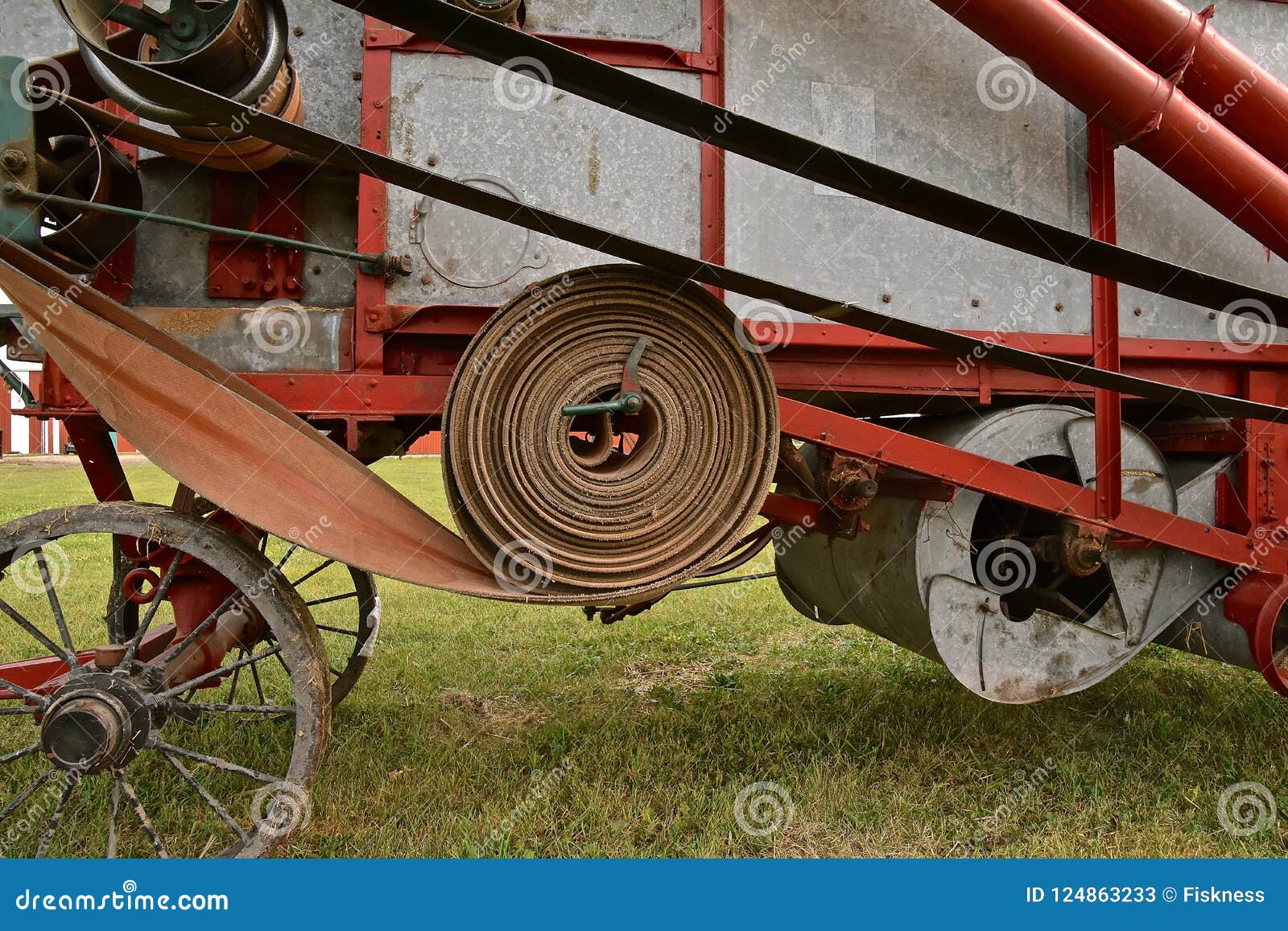 Side Profile Of An Old Threshing Machine Royalty-Free Stock Photography ...