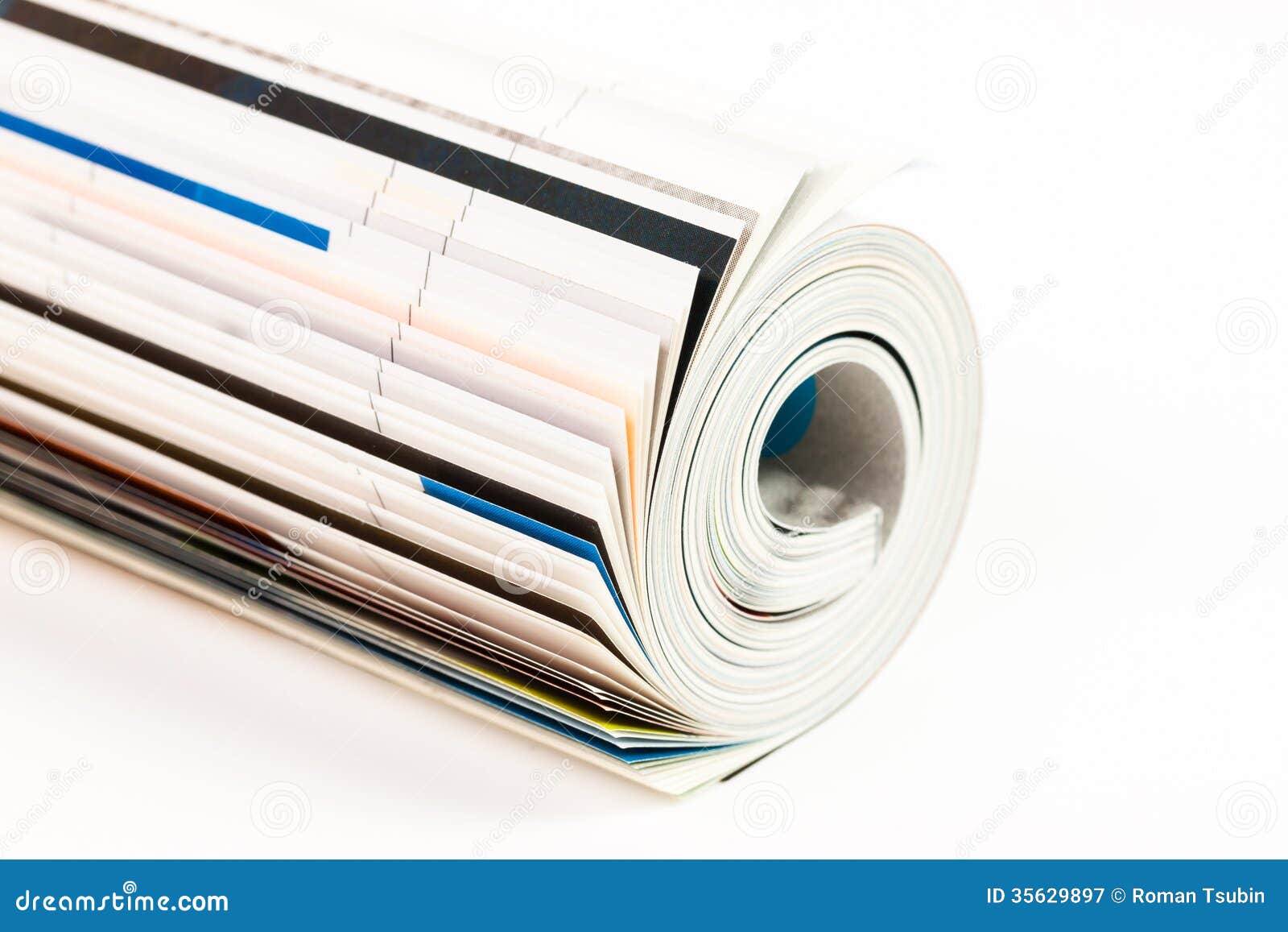 Rolled up magazine stock image. Image of reporter, newspaper - 35629897