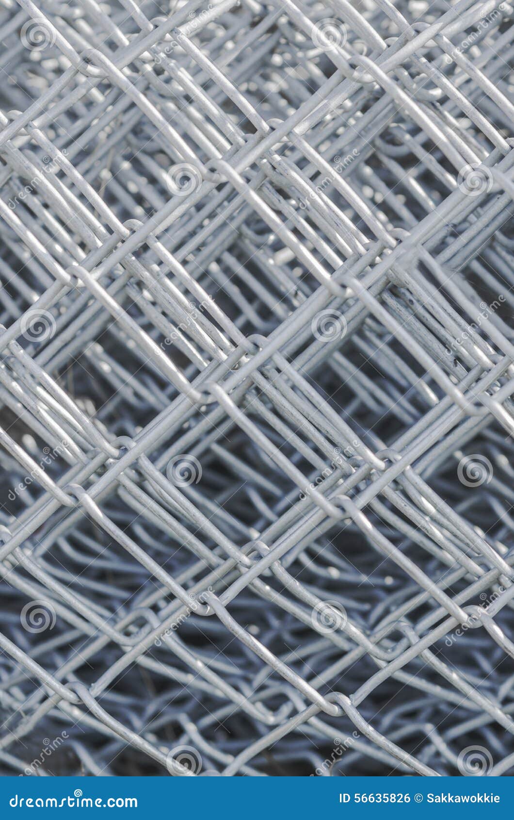 Rolled Up Metal Chain Link Fence Pattern Stock Photo - Image of close ...