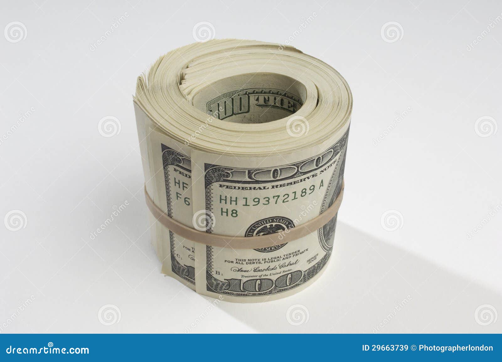 Rolled Up Money stock image. Image of dollar, cash, fortune - 29663739