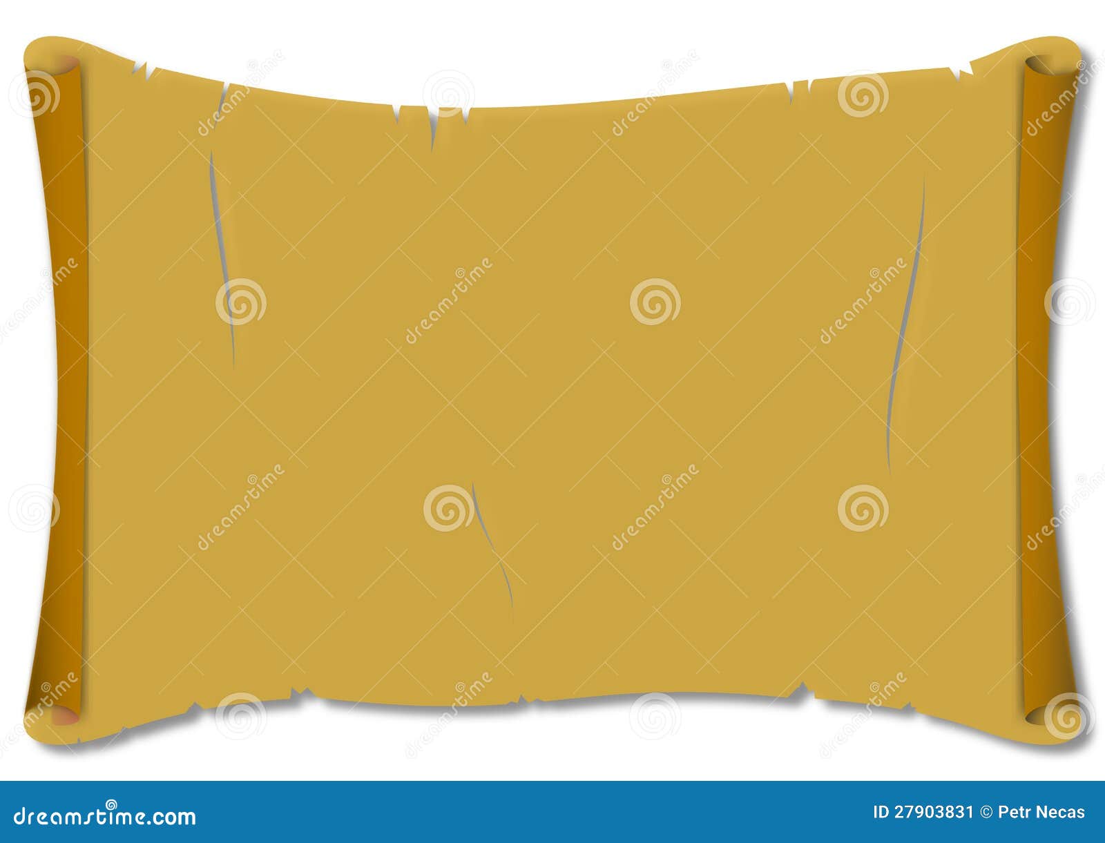 Rolled Up Old Paper for You Stock Illustration - Illustration of retro ...