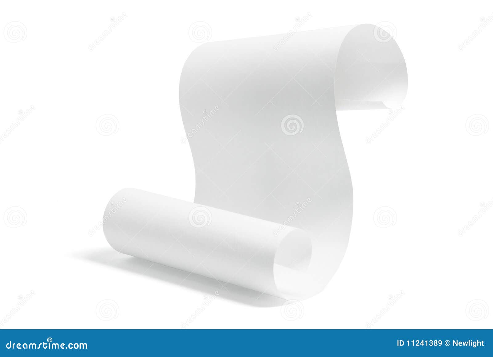 Rolled Up Paper stock image. Image of empty, isolated - 11241389