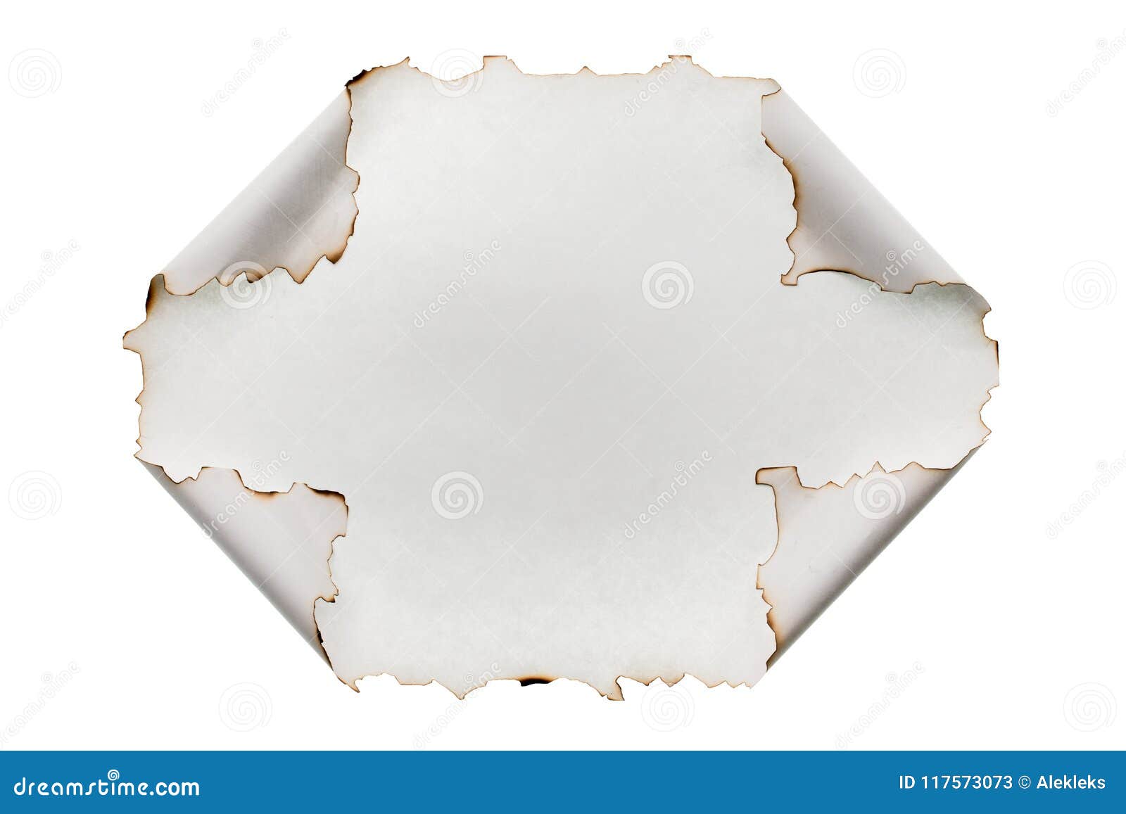 Rolled-up Piece of Paper with the Scorched Edges. Isolated Stock Image ... Rolled-up Piece of Paper with the Scorched Edges. Isolated Stock Image ...