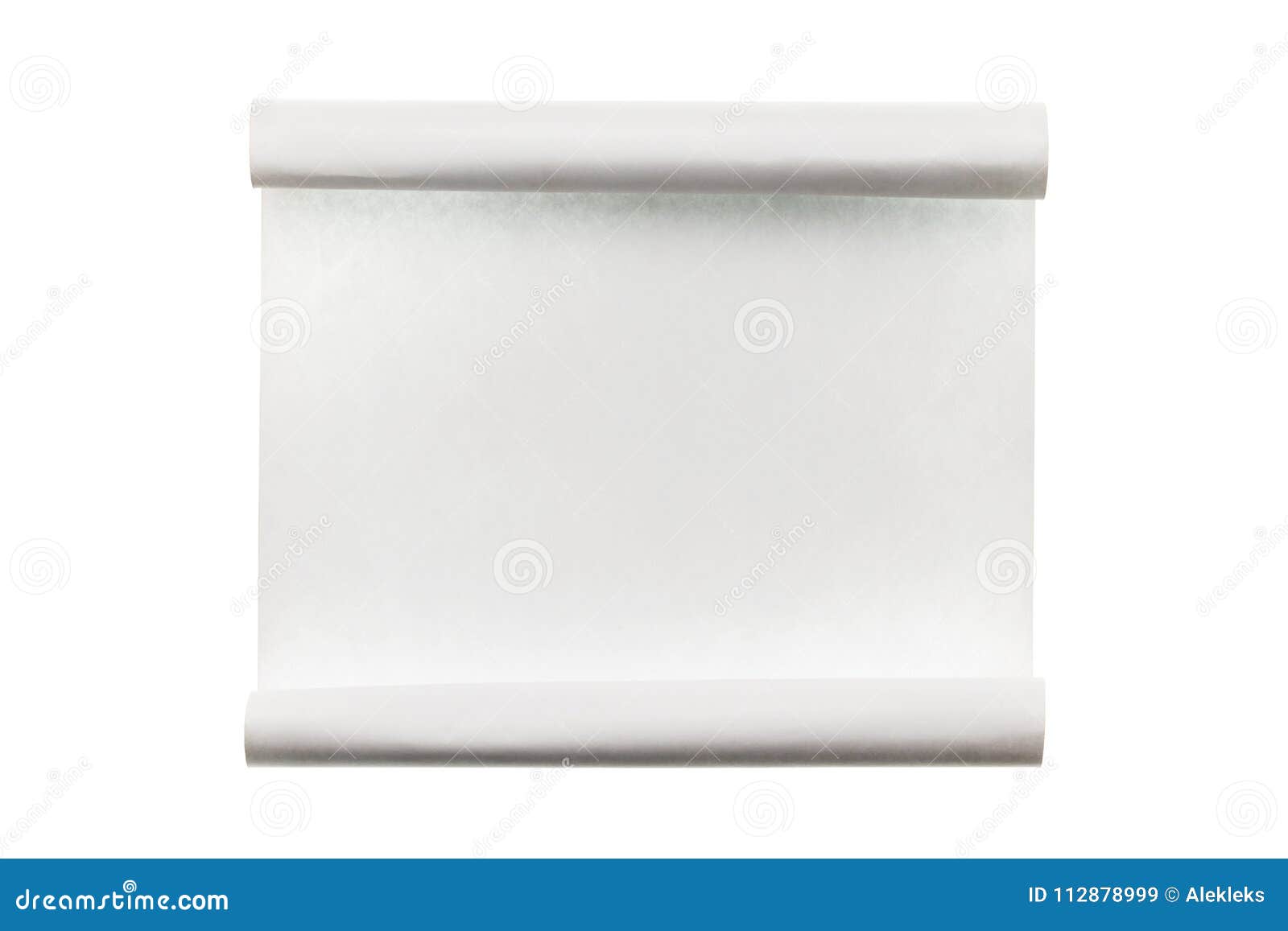 Rolled-up Piece of Paper with Space for Your Text. Isolated Stock Image ... Rolled-up Piece of Paper with Space for Your Text. Isolated Stock Image ...