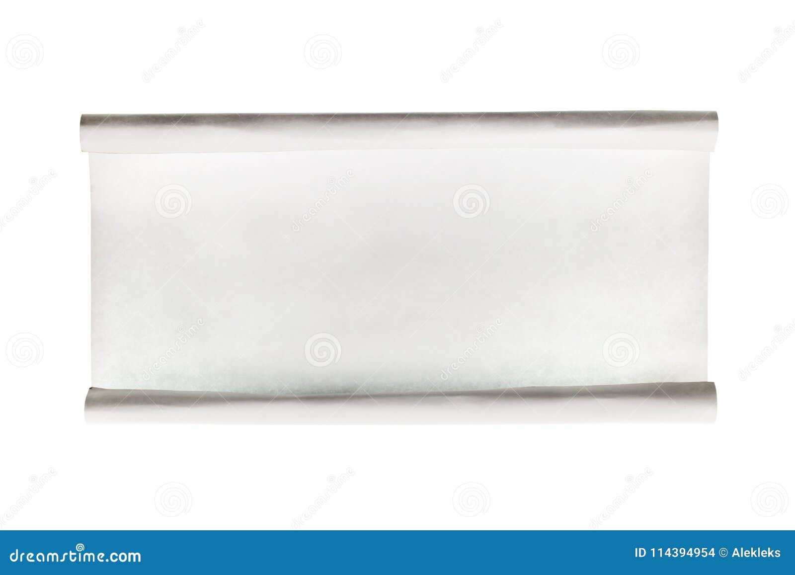 Rolled-up Piece of Paper with Space for Your Text. Isolated Stock Photo ... Rolled-up Piece of Paper with Space for Your Text. Isolated Stock Photo ...