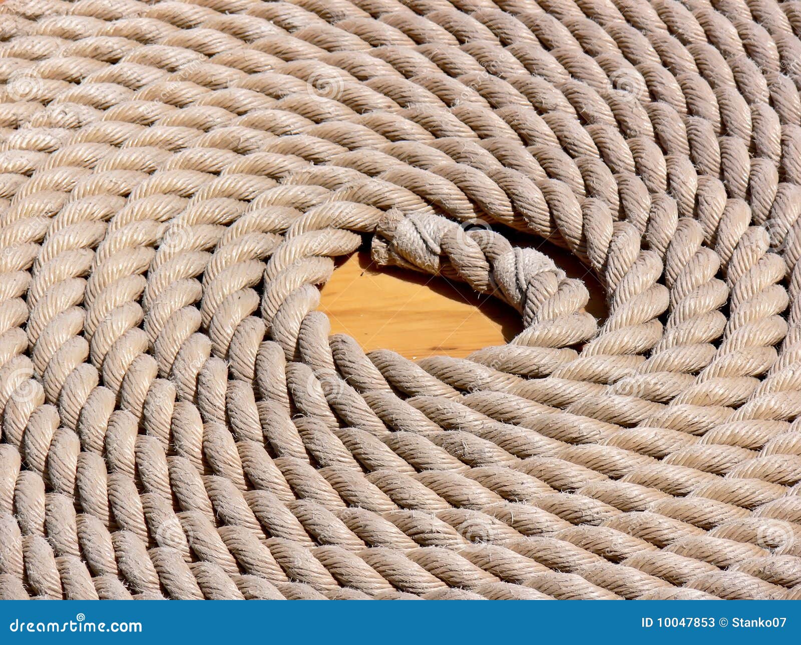 Rolled-up rope stock image. Image of wooden, closeup - 10047853