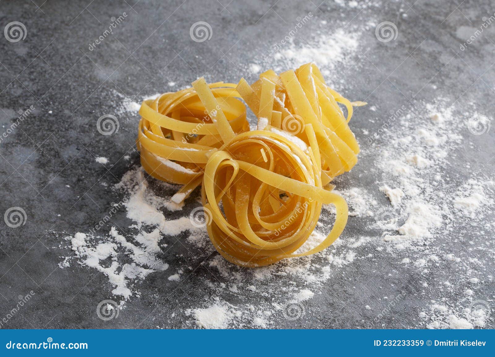 Rolled Up Spaghetti in Flour Stock Image - Image of spaghetti, italian ...