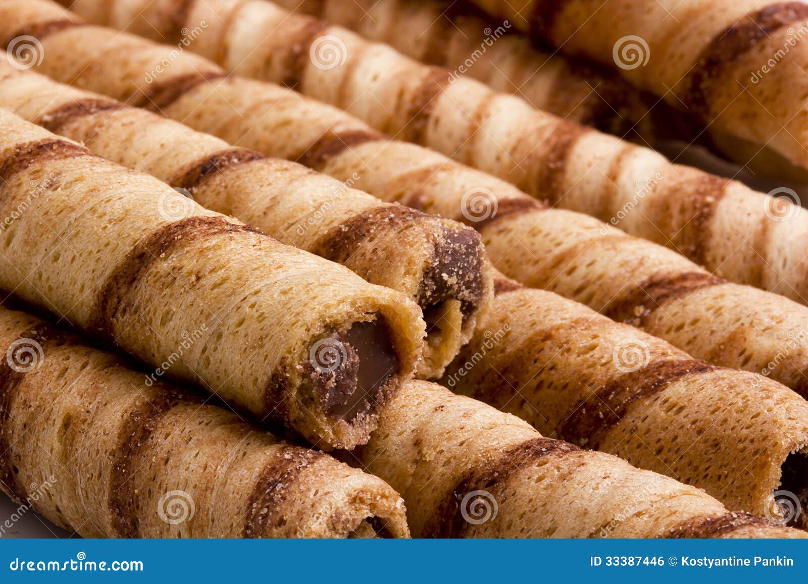 Rolled waffles stock photo. Image of crust, food, pastry - 33387446