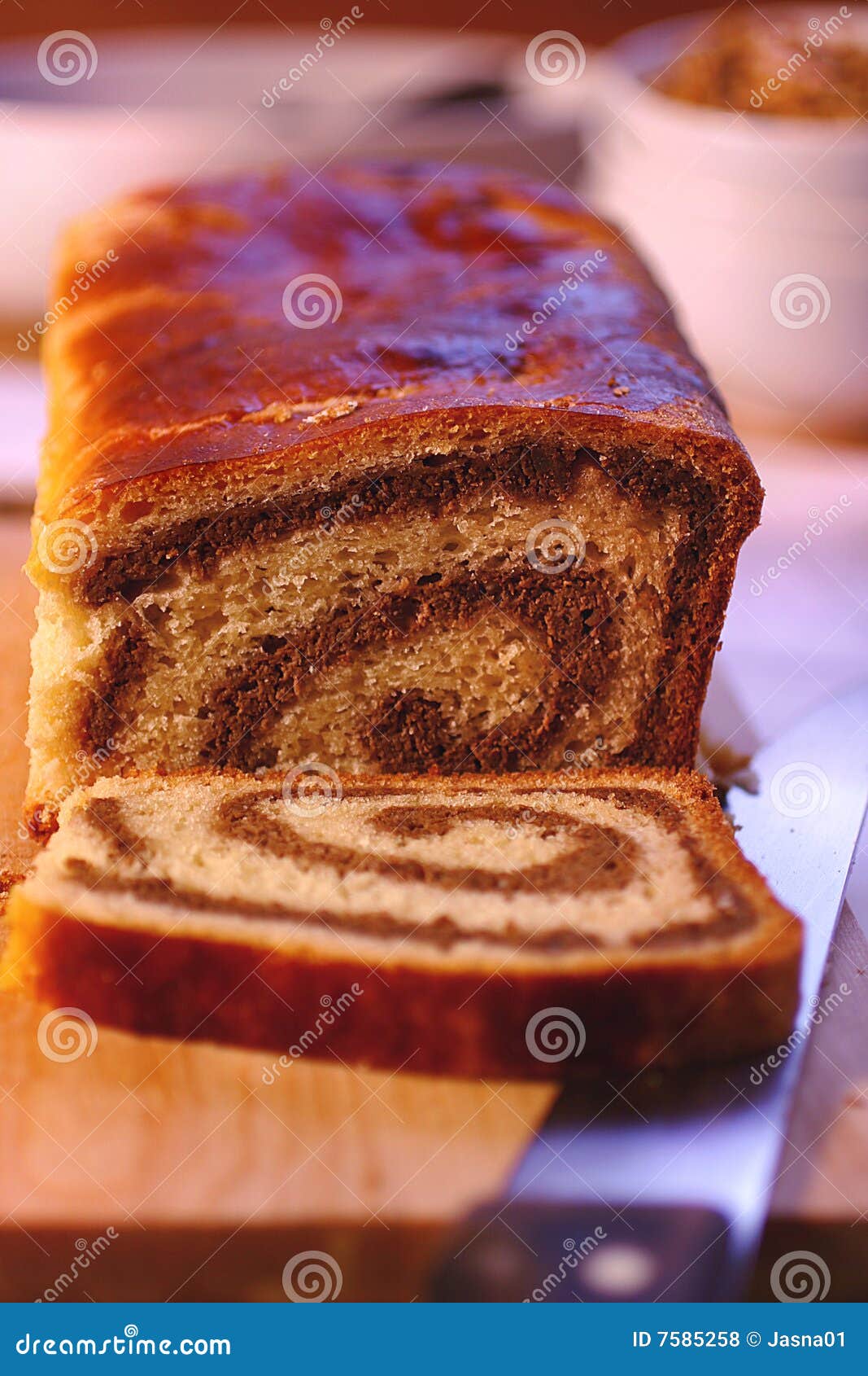 Rolled walnut cake stock photo. Image of croatian, orehnjaca - 7585258