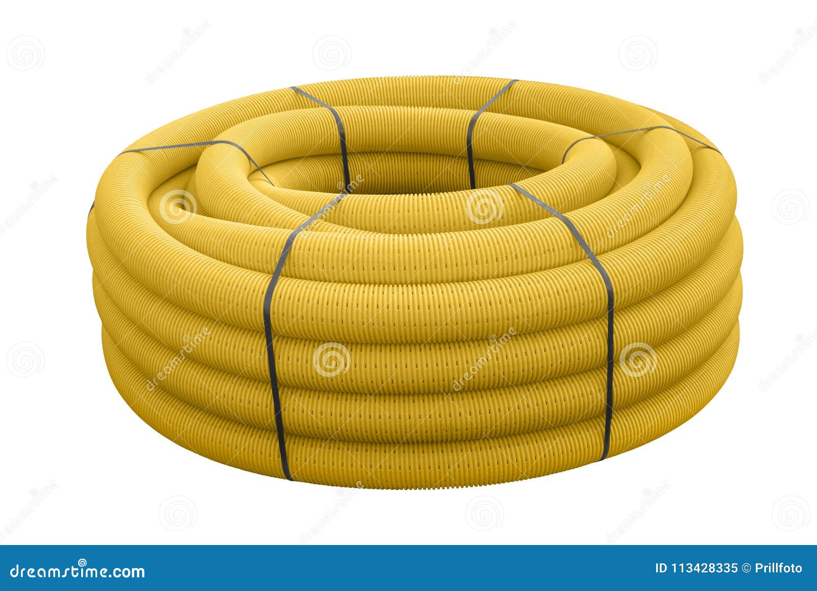 Yellow drainage pipe stock image. Image of hose, tube - 113428335
