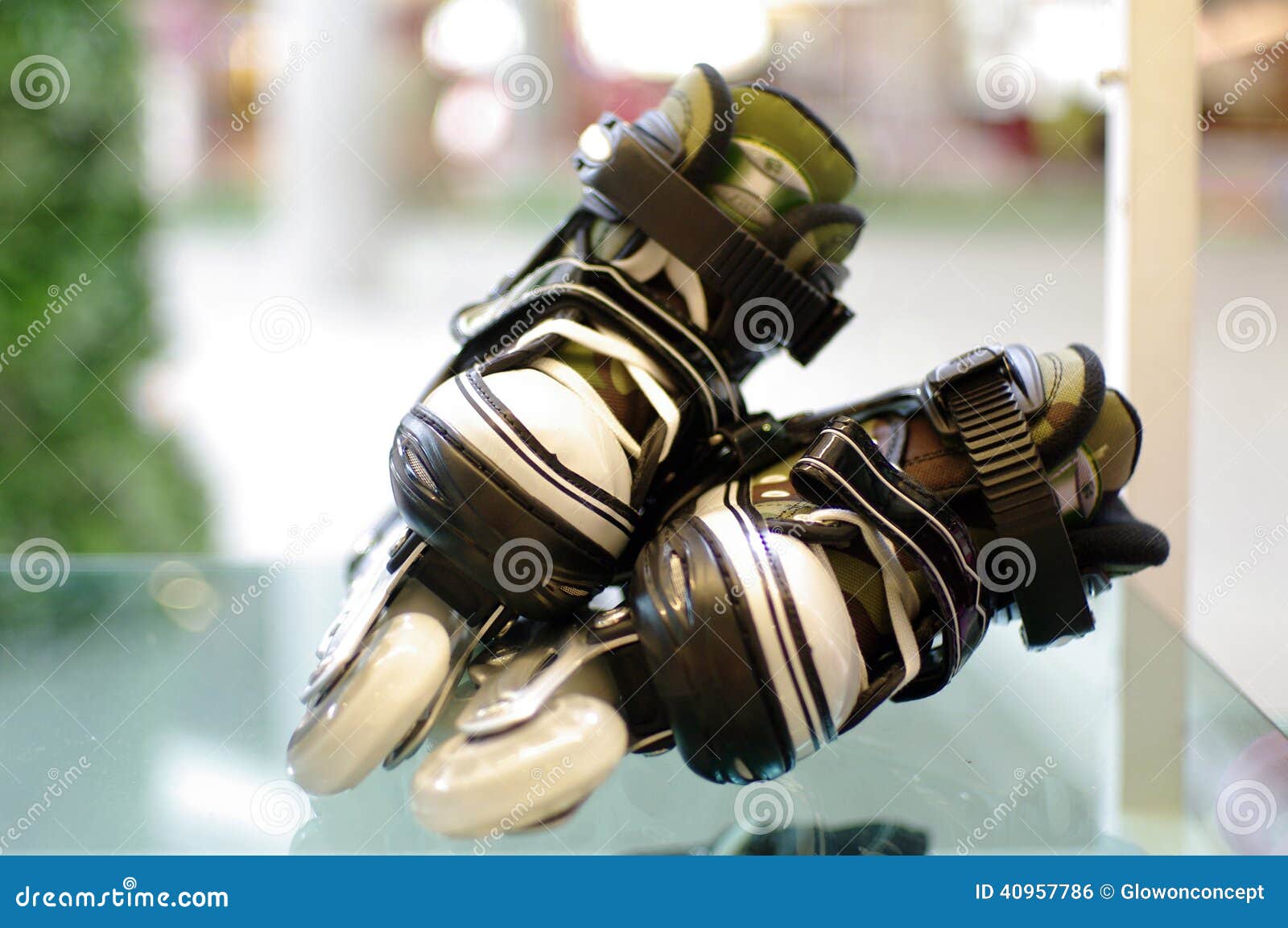 Roller blade shoes stock photo. Image of athletic, lock - 40957786