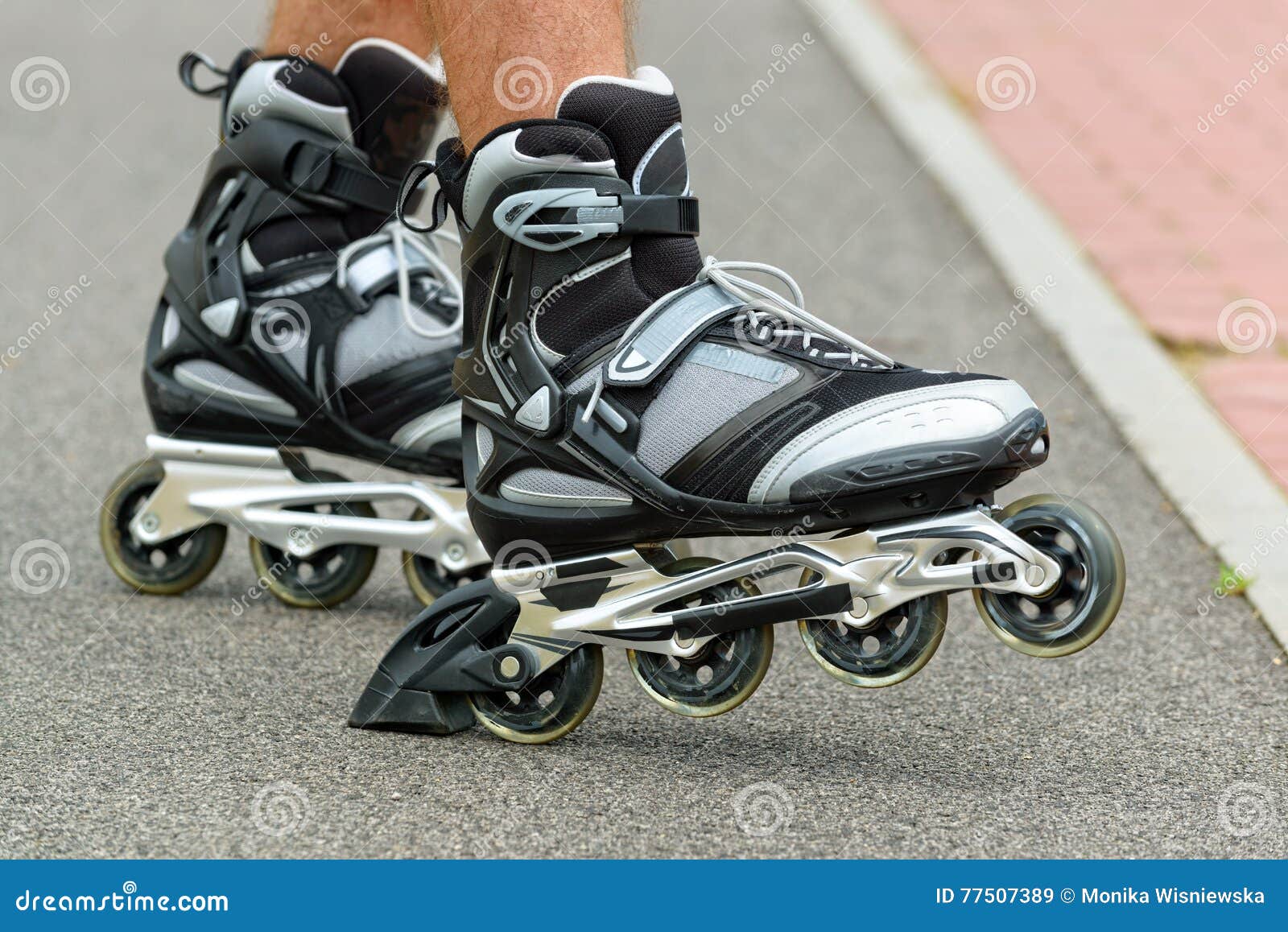 Roller blading legs stock image. Image of shoestring - 77507389