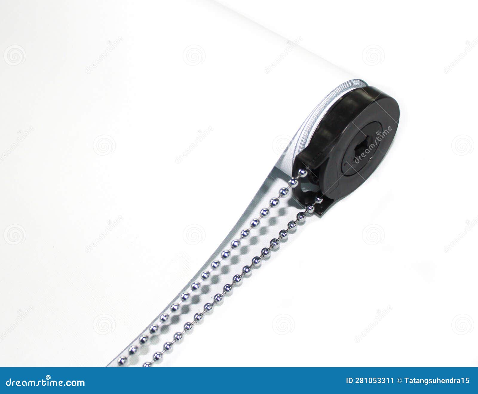 Roller Blind with Metal Chain Stock Image - Image of metal, blind ...