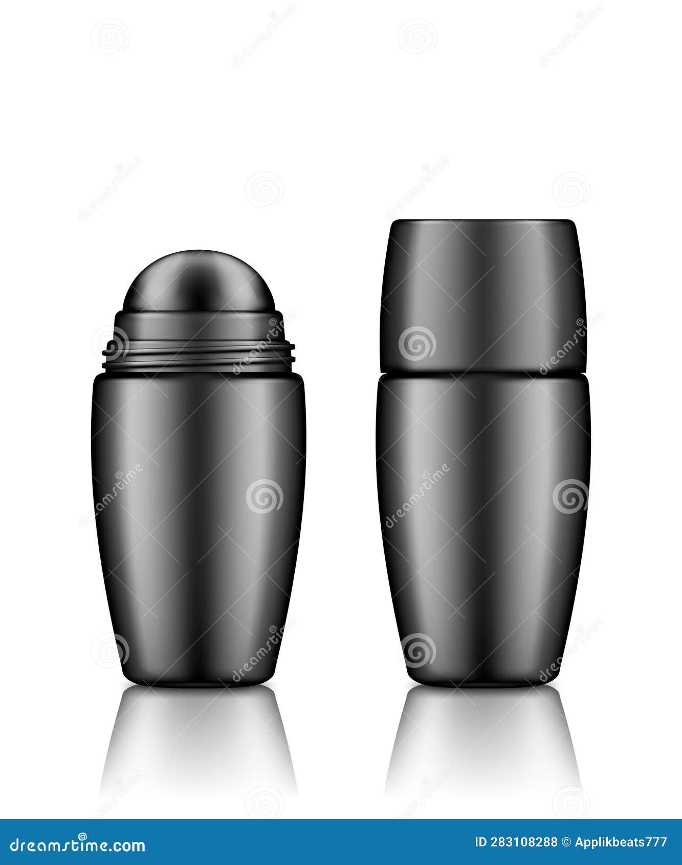 Roller Bottle Deodorant 3d Realistic Vector Mockup Stock Vector ...