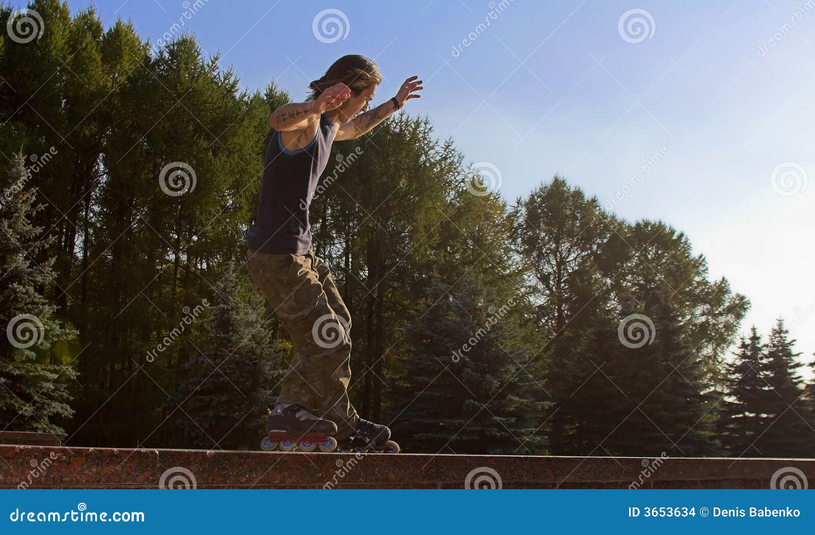 Roller boy blading stock photo. Image of sportive, blade - 3653634