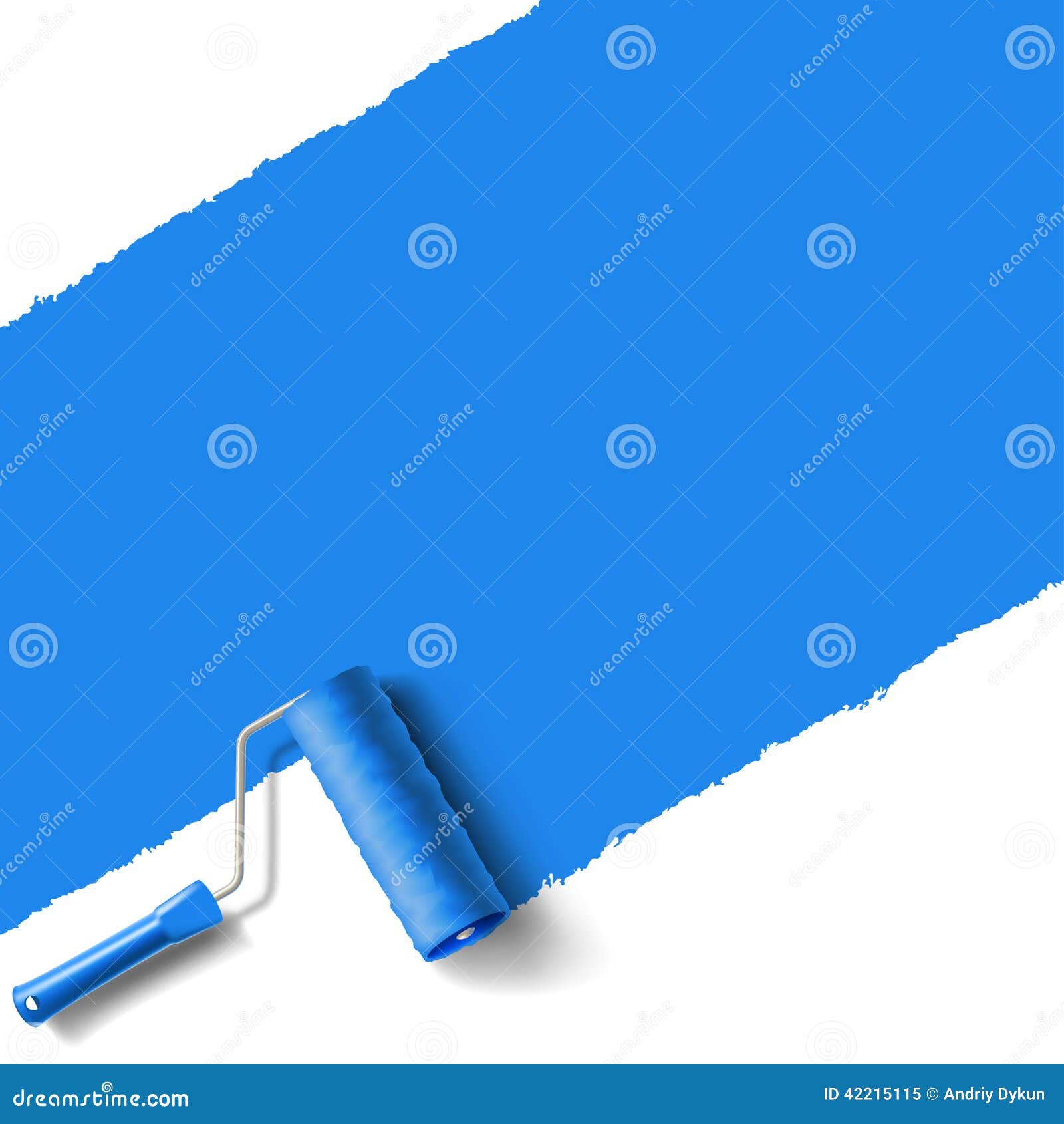 Roller Brush And Color Guide Palette In Rainbow Colors. Stock Image ...