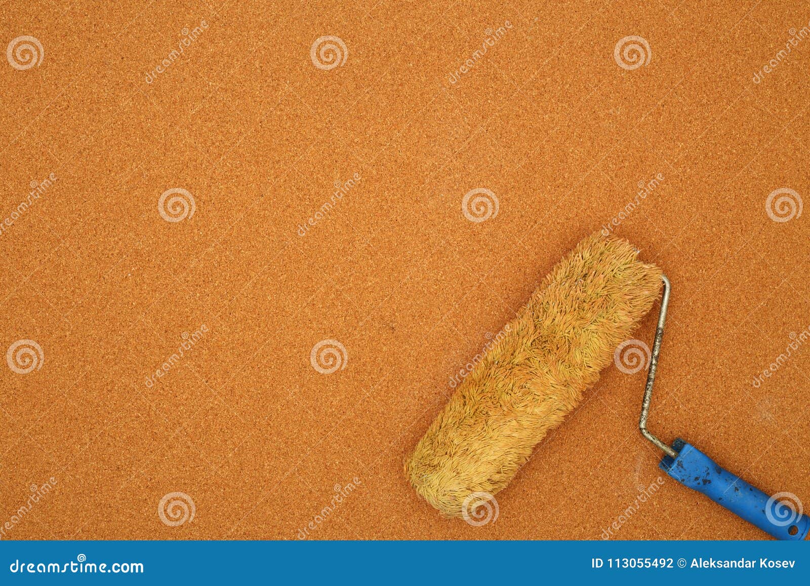 Roller brush top view stock photo. Image of decorative - 113055492