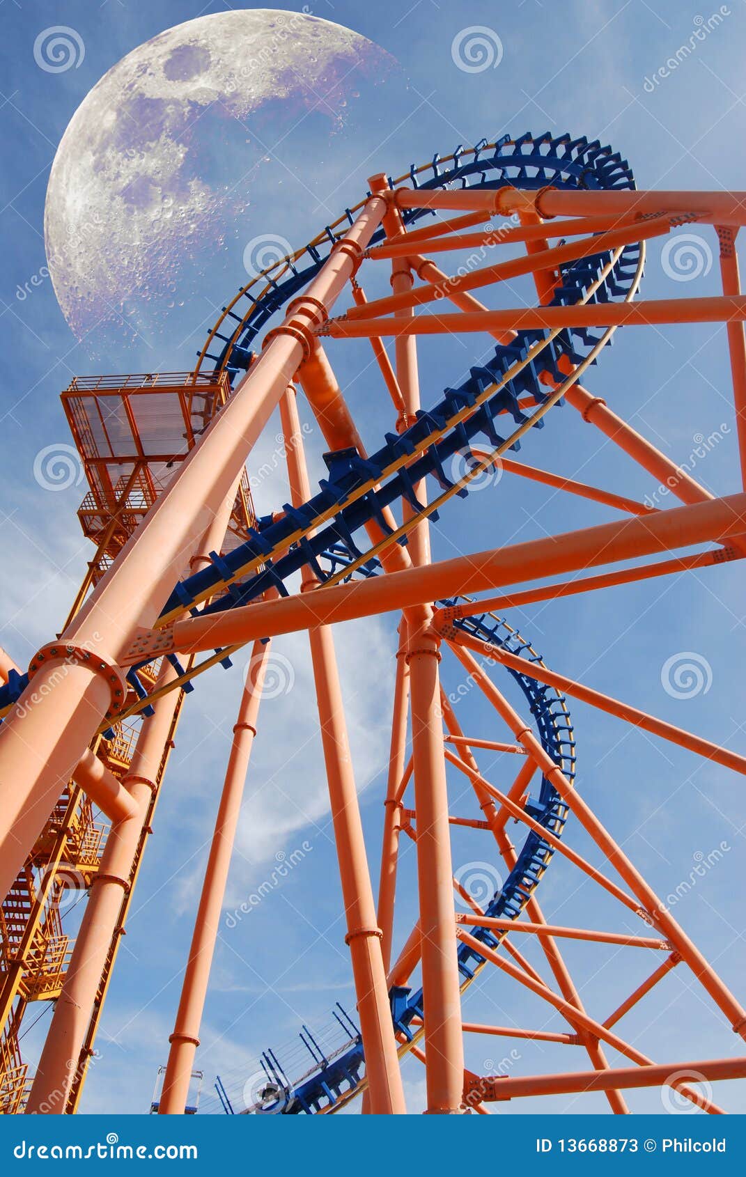 Roller-coaster stock image. Image of strong, danger, speed - 13668873