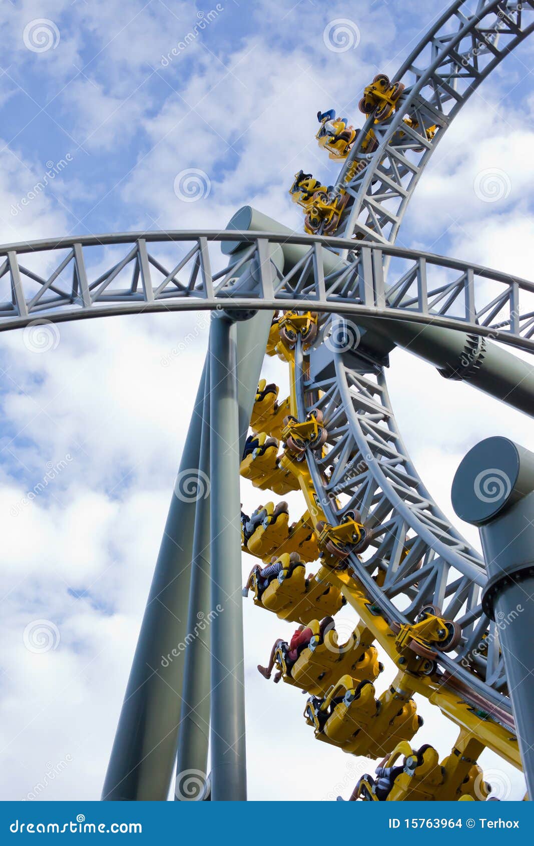 Roller coaster stock photo. Image of outdoor, theme, inversion - 15763964