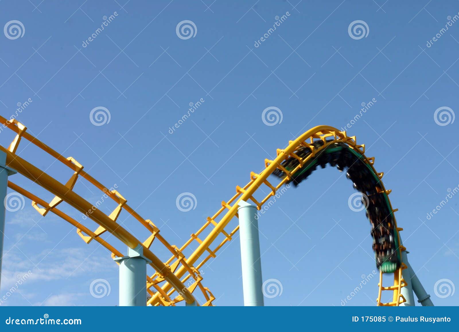Roller Coaster stock image. Image of onboard, amusement - 175085