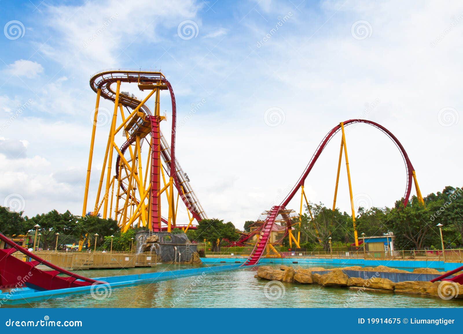 Roller coaster stock image. Image of roller, weightlessness - 19914675