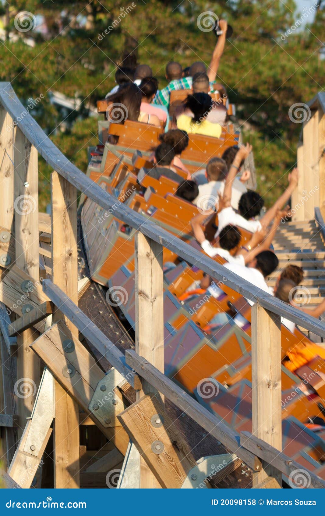 Roller Coaster stock photo. Image of fairgrounds, amusement - 20098158