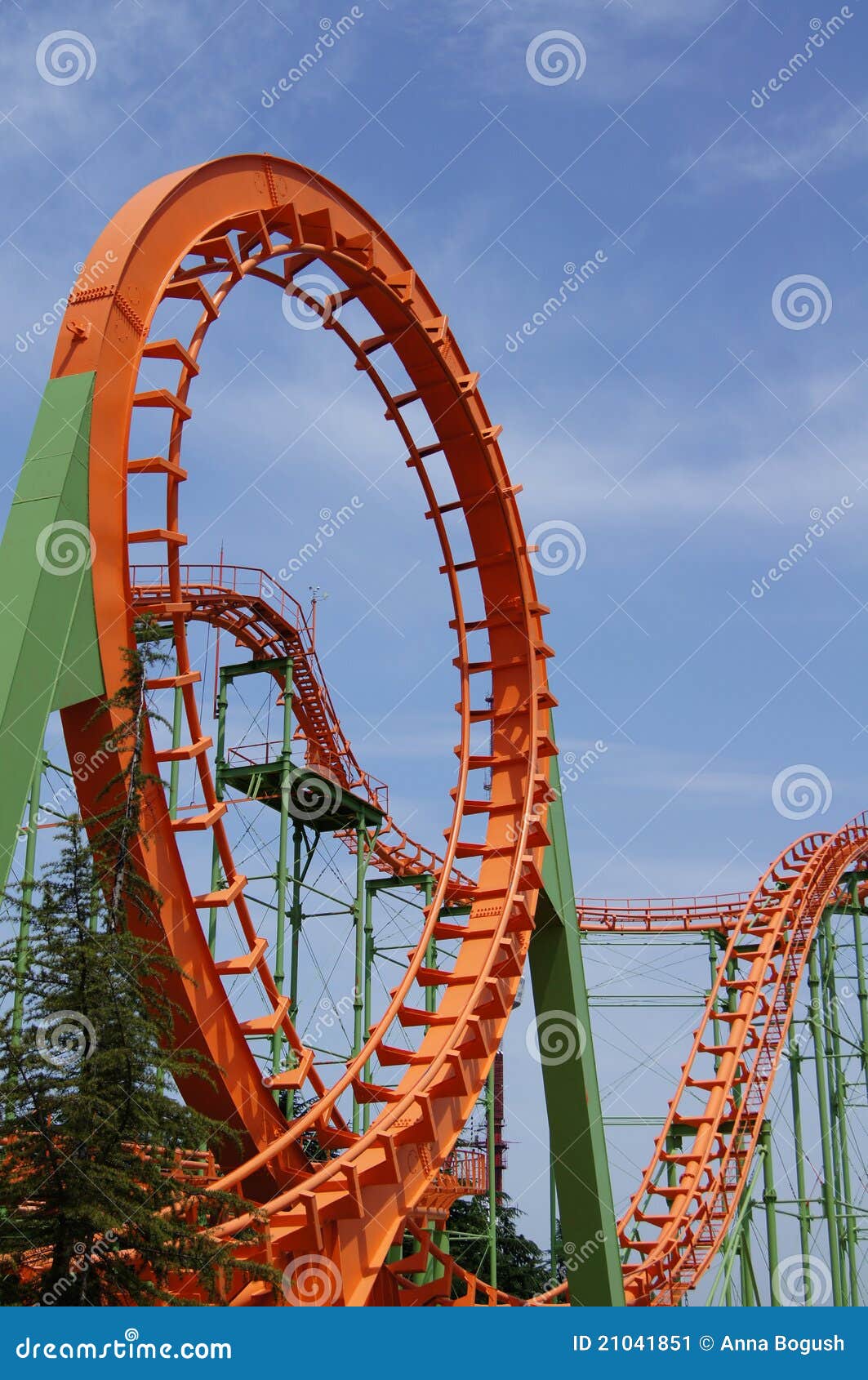 Roller Coaster stock image. Image of blue, fast, park - 21041851