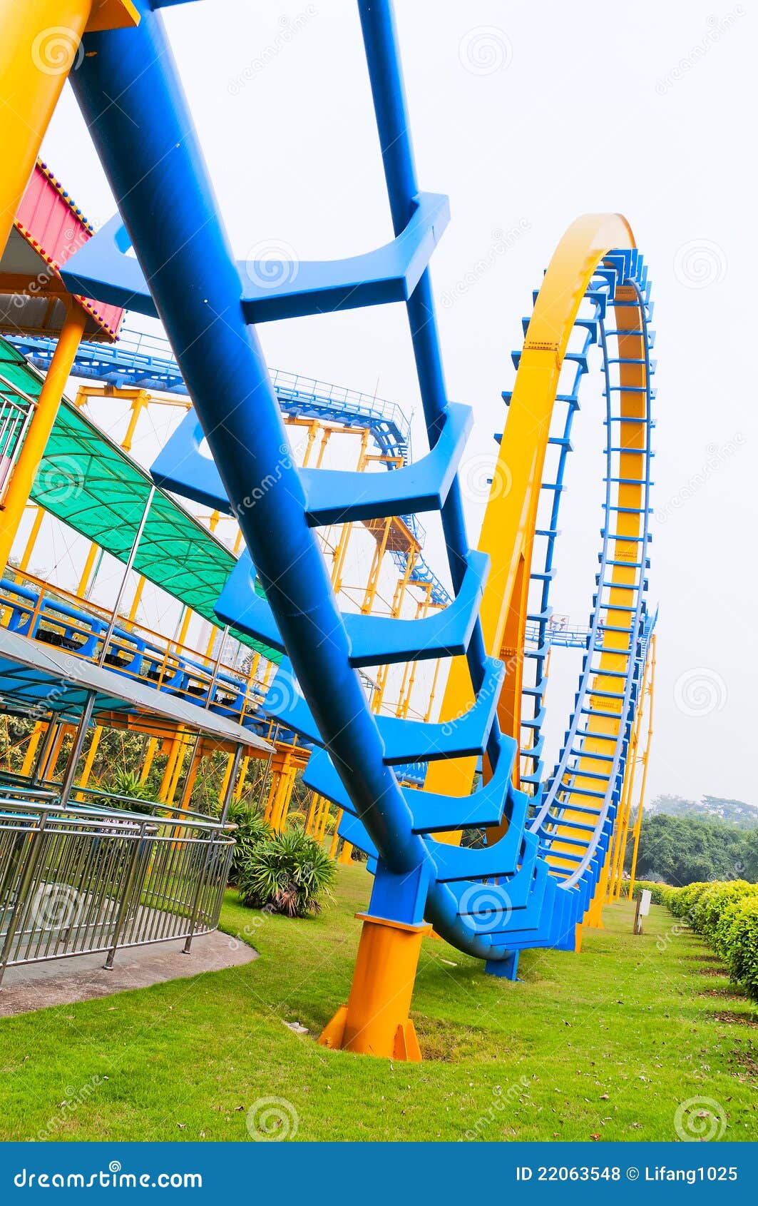 Roller Coaster stock photo. Image of yellow, speed, entertainment ...