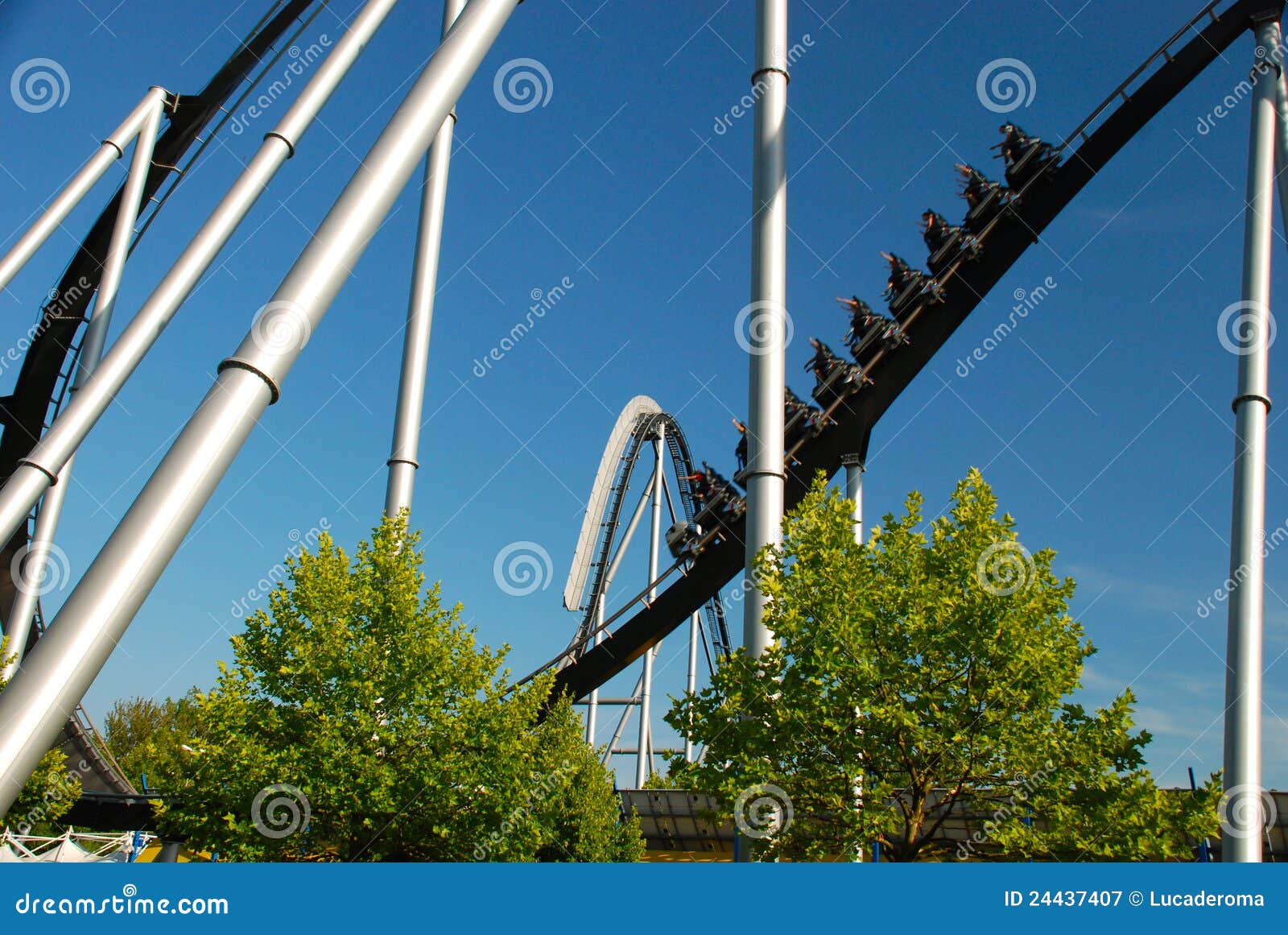 Roller coaster stock image. Image of play, recreation - 24437407