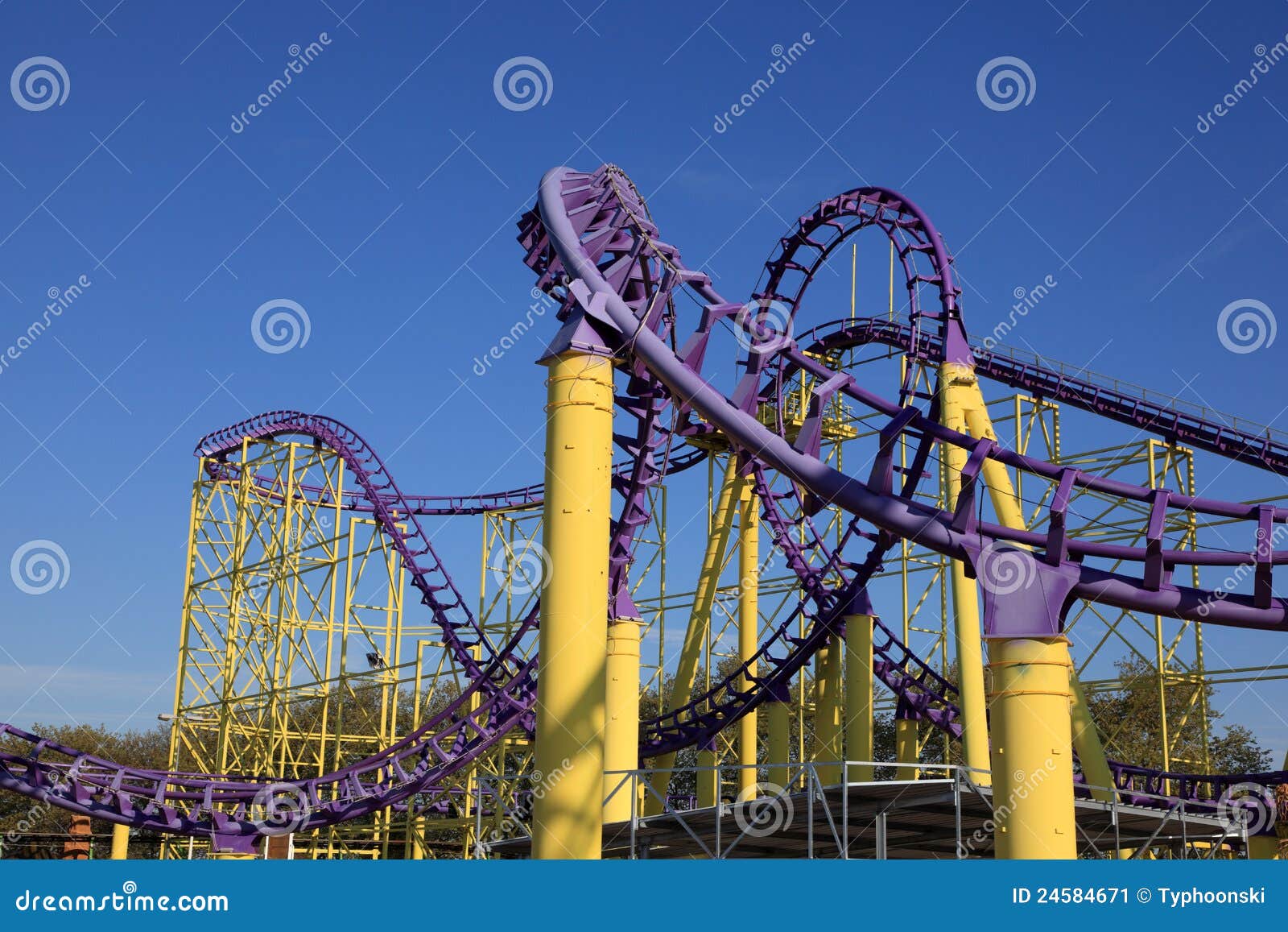 Roller coaster stock image. Image of amusement, action - 24584671