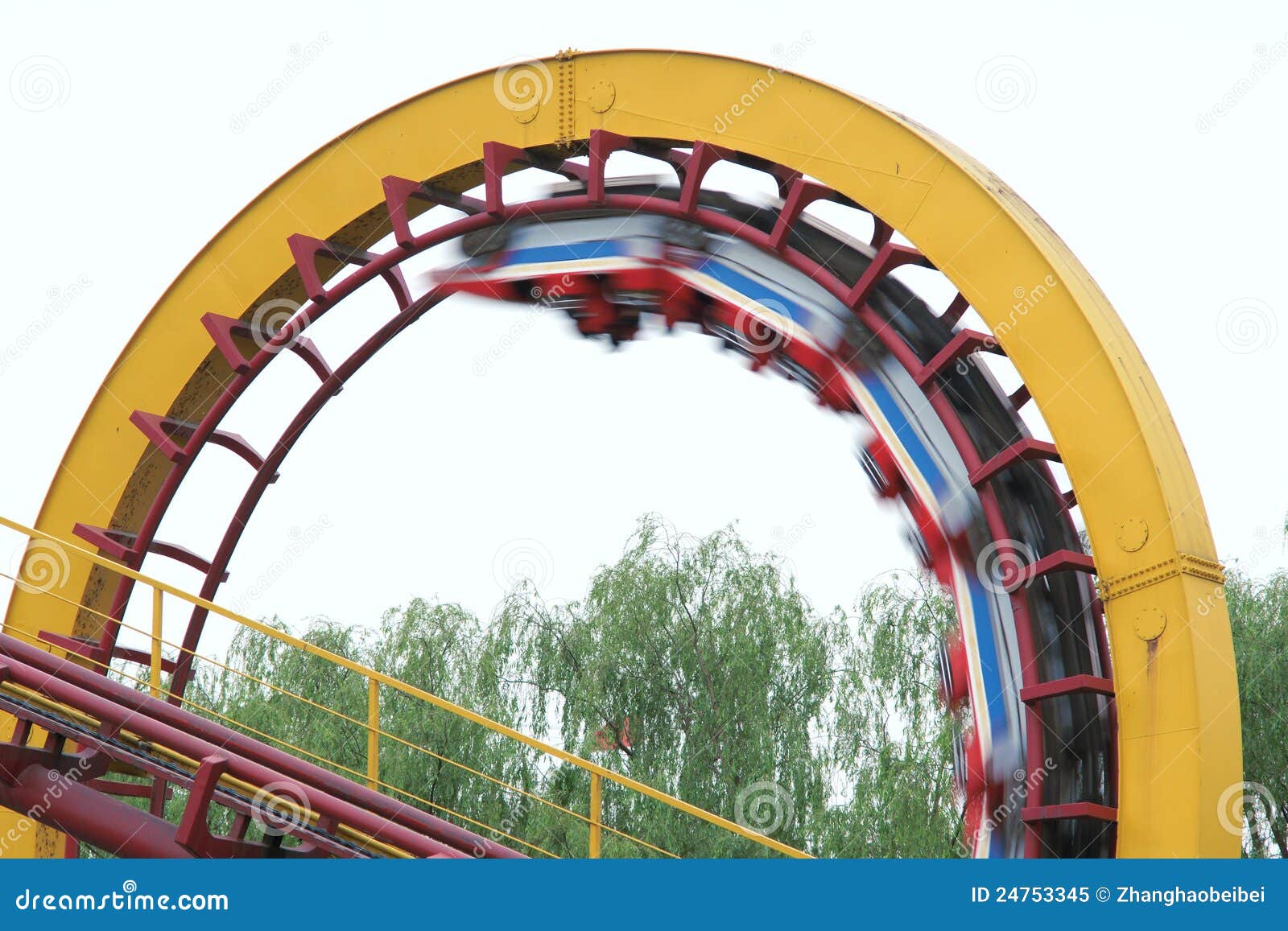 Roller coaster stock image. Image of high, motion, rail - 24753345